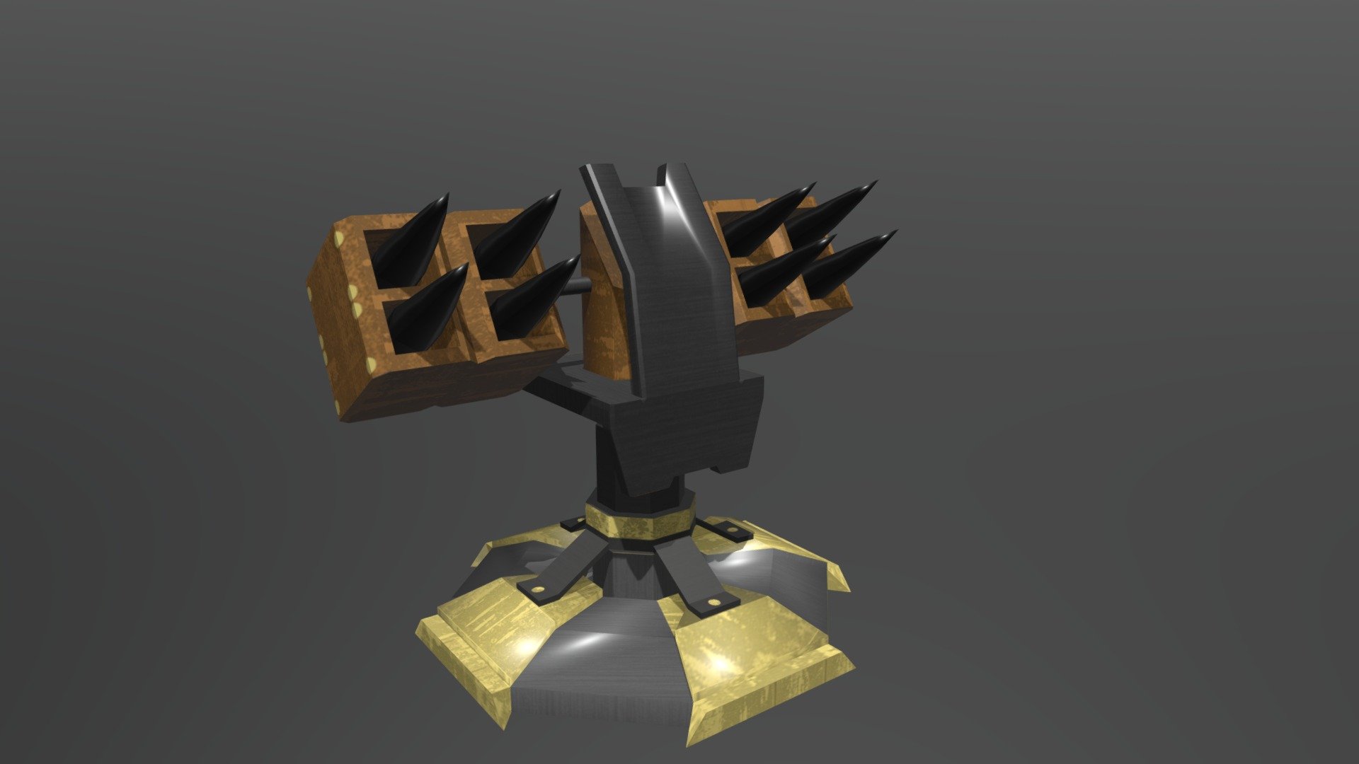 Steampunk Rocket Launcher Turret Upgrade 1 - 3D model by Todor ...