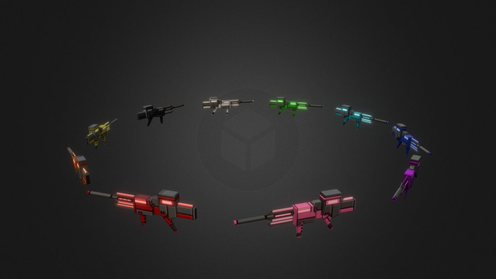 Bit Rifle - 3D model by MSTK Studio (@mstkstudio) [2b4ddcd] - Sketchfab