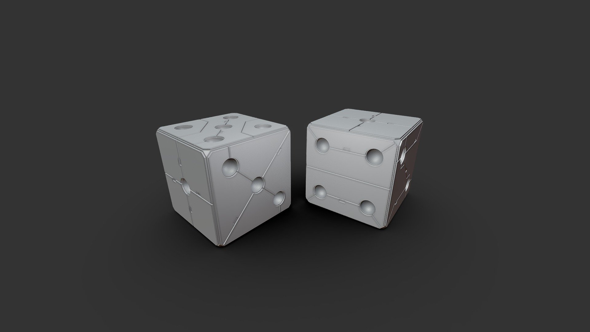 Spaceship plating themed dice - Buy Royalty Free 3D model by Samize ...