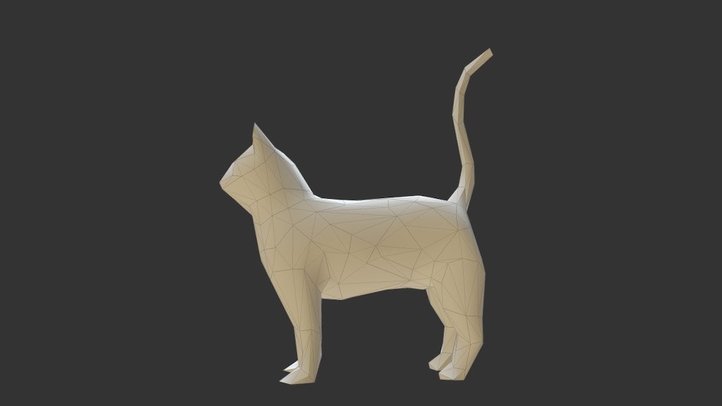 Cat Polygonal - 3D model by SirinaArtDesigns [2b4de08] - Sketchfab