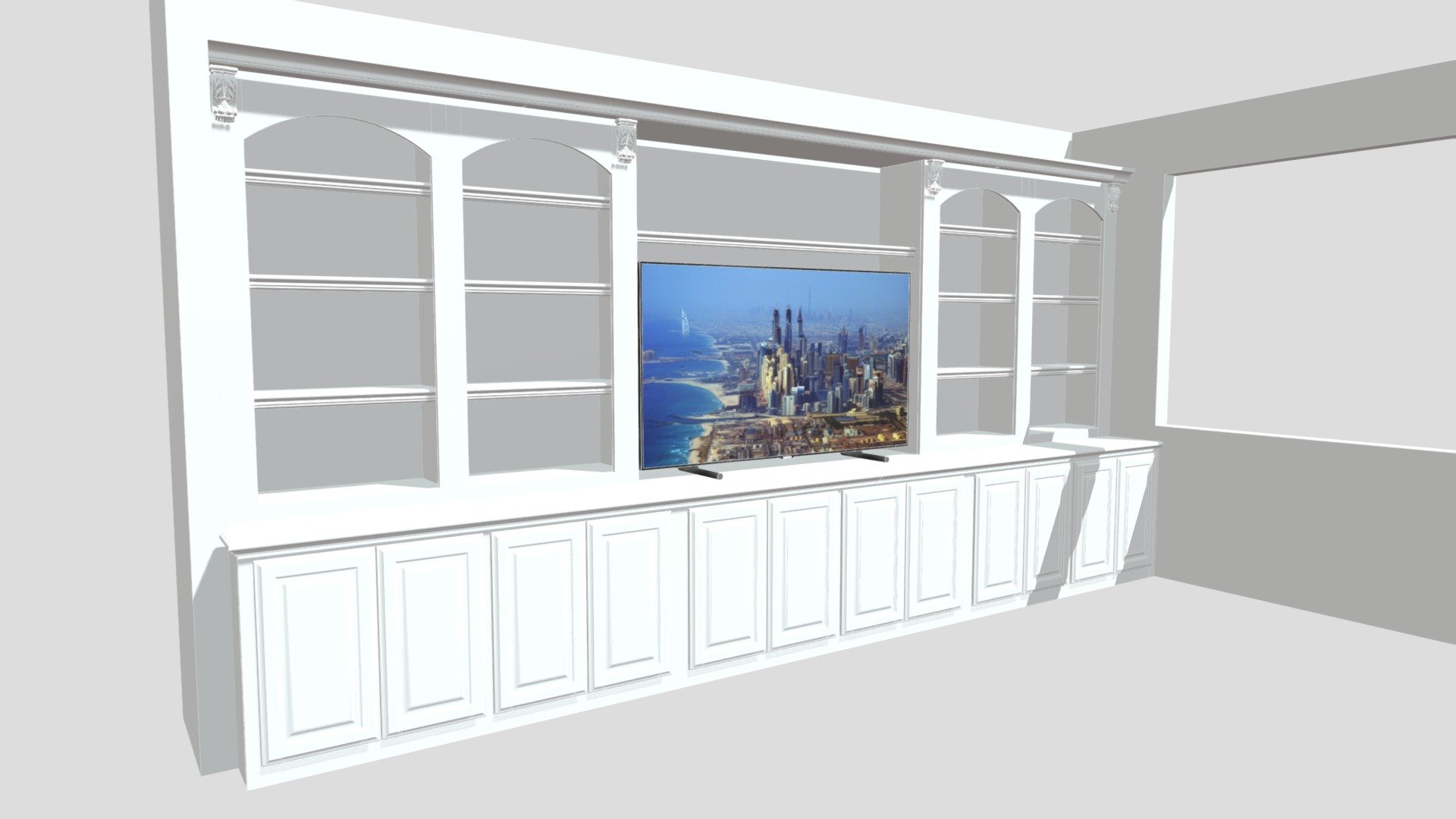 Classic Entertainment Center - 3D model by mdenbow [2b538c0] - Sketchfab