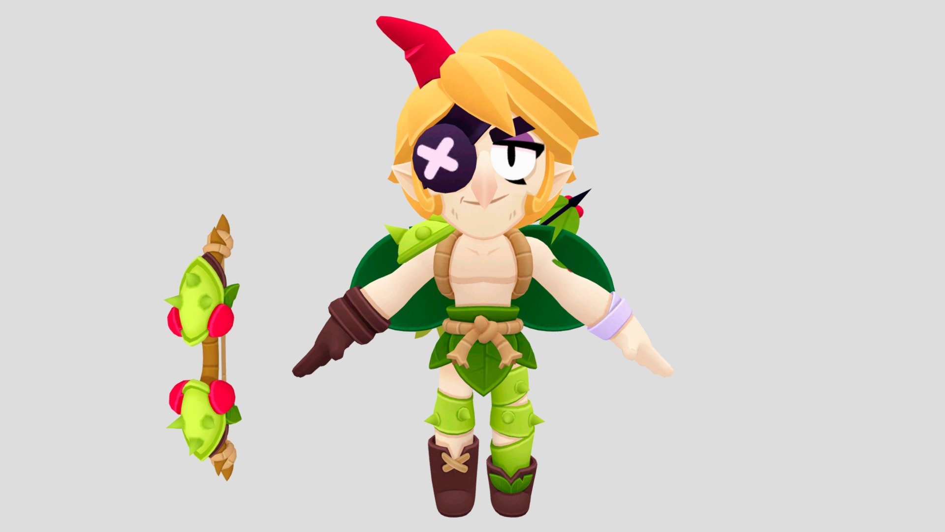 Elf Angelo T-Pose Brawl Stars 3d model - Download Free 3D model by ...