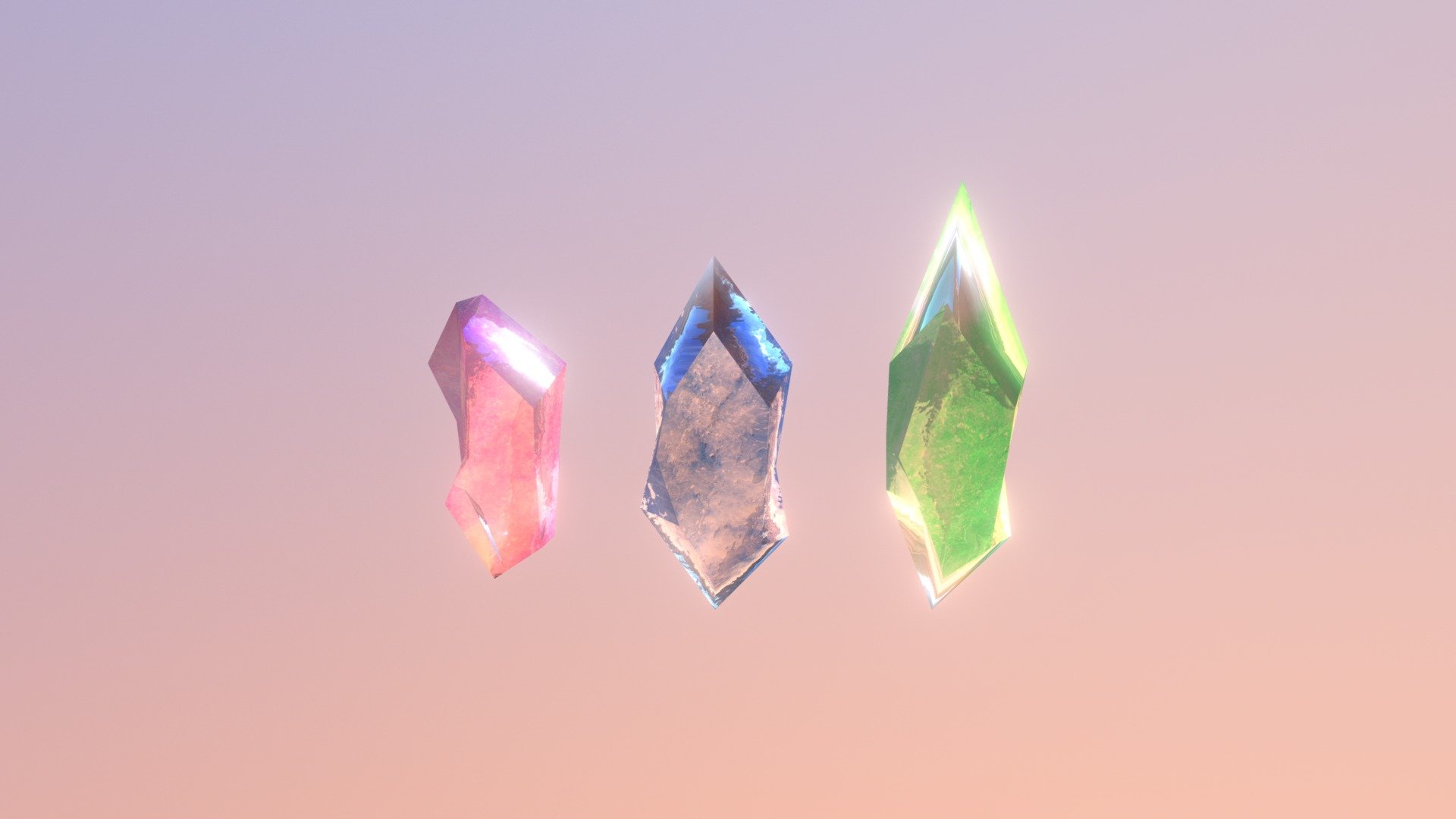 Crystals - 3D model by jg.shino [2b569cd] - Sketchfab