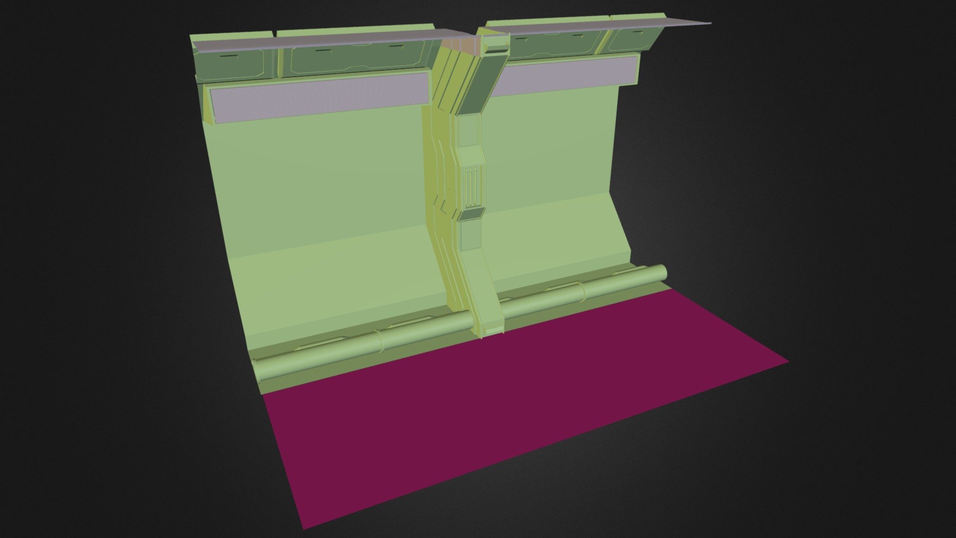 Sci-Fi Corridor Segment v2.6 - 3D model by Fenris (@devlinldj) [2b57ac7 ...