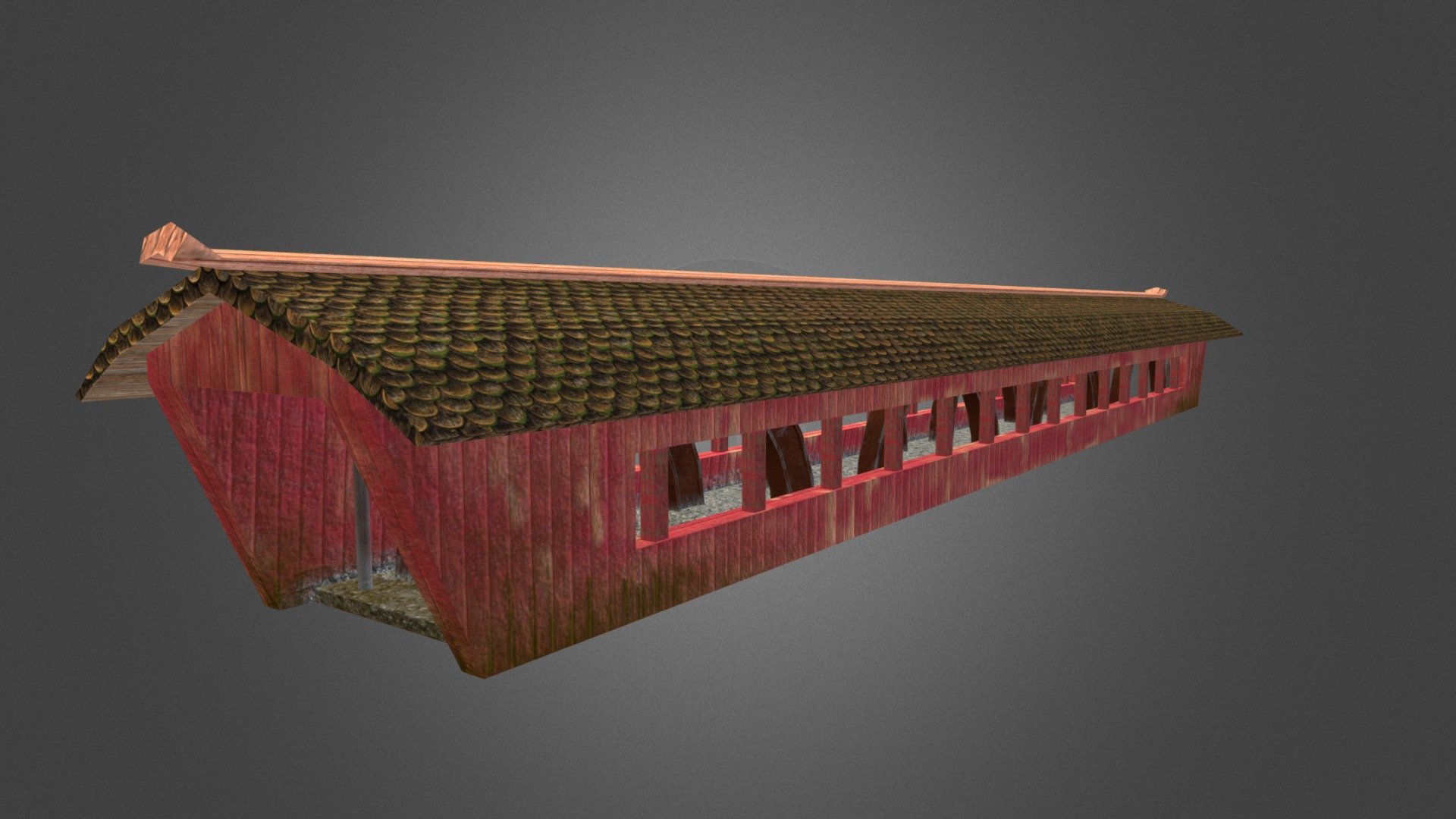 Covered Bridge - 3D model by Oliver (@OliverGames) [2b5a039] - Sketchfab