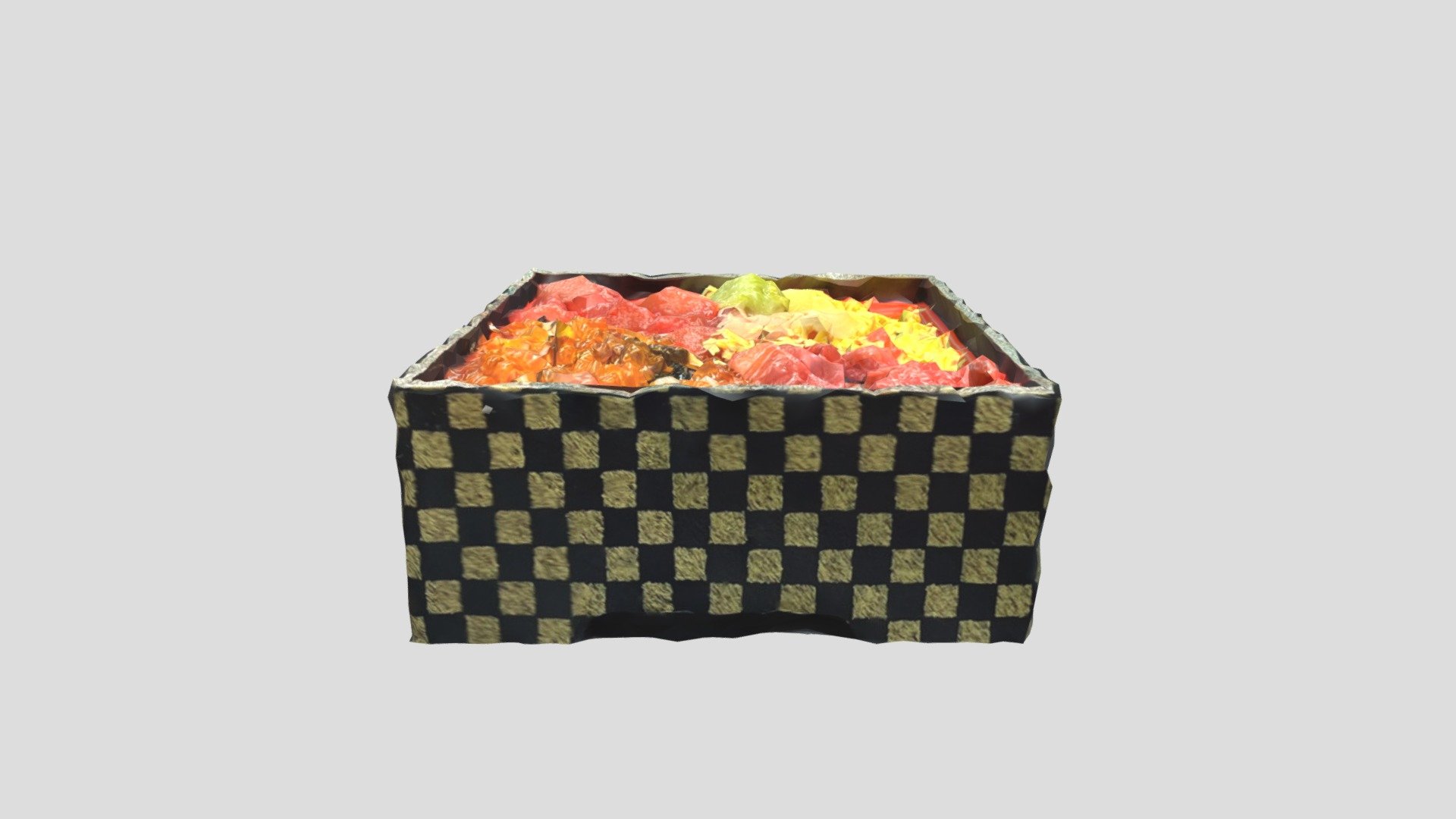 Tuna and salmon caviar BENTO lunch Box - Download Free 3D model by ...