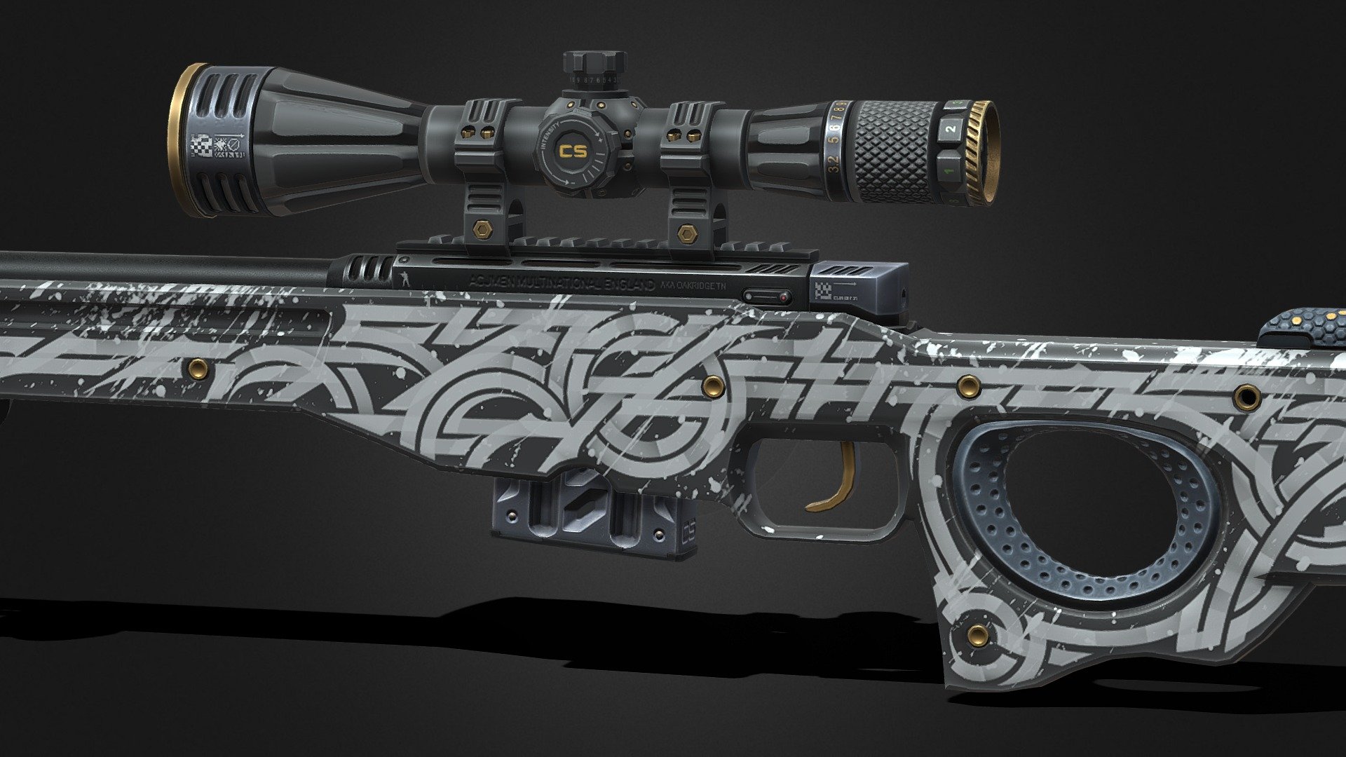 AWP | HANDWRITTEN - 3D model by cursorYX [2b5d82a] - Sketchfab