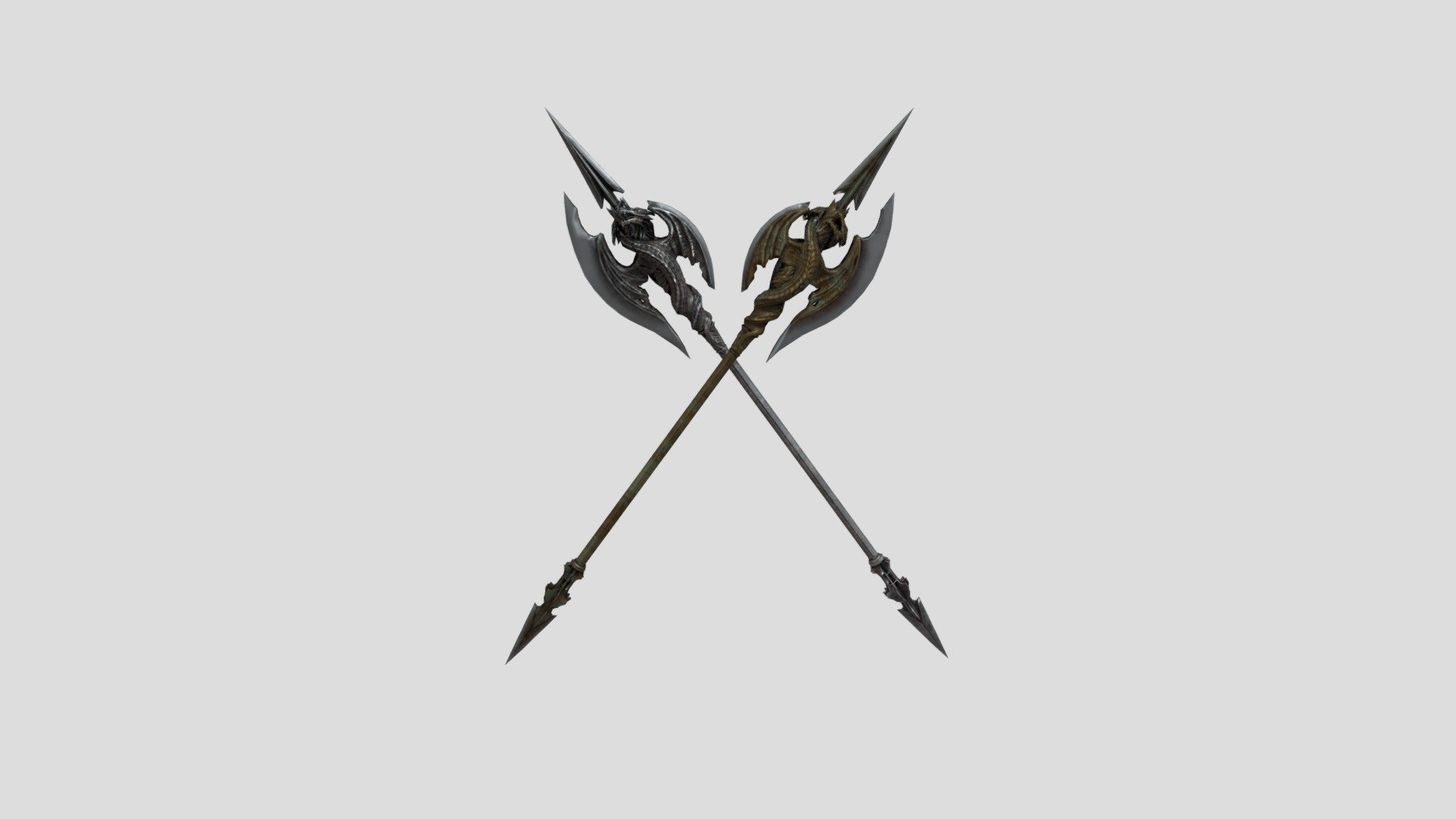 Stylized Halberd Dragon Fantasy weapon - 3D model by dt2ab [2b654ff ...