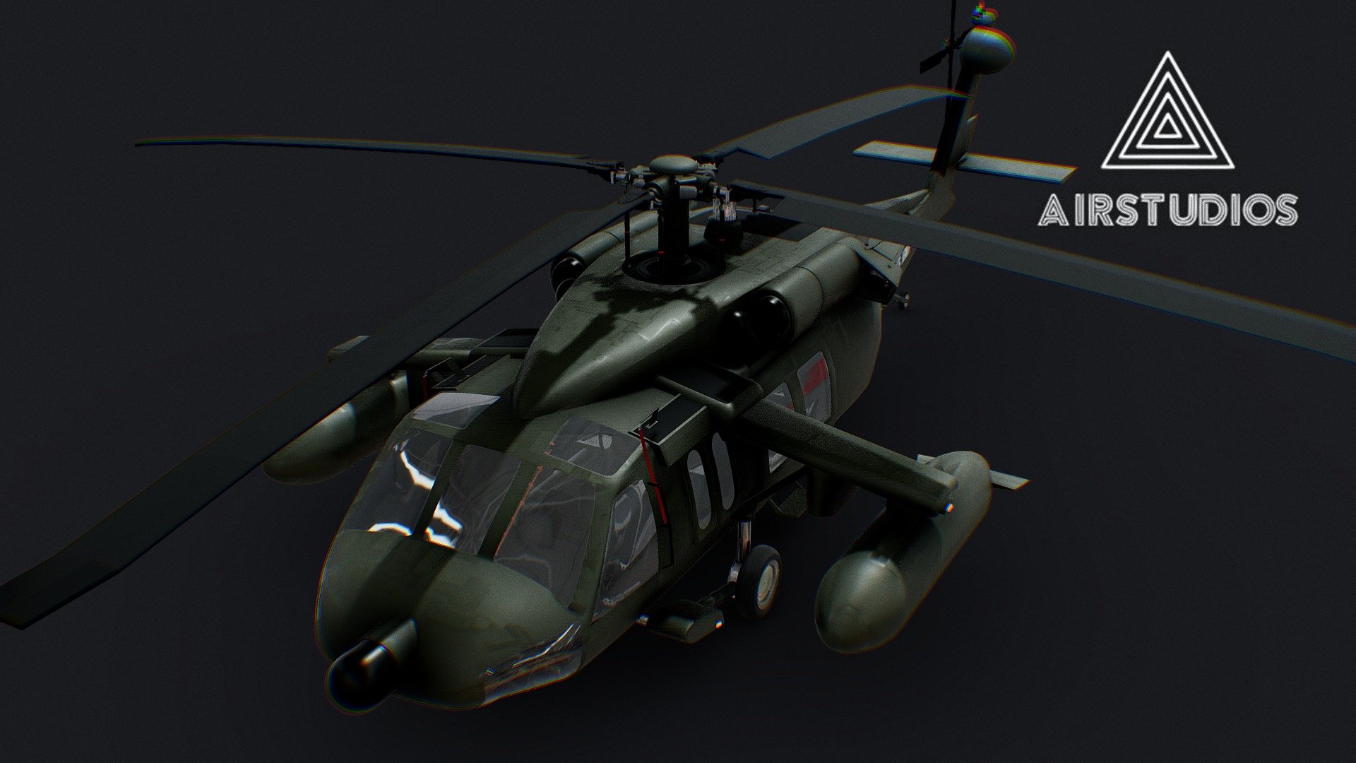 Black Hawk Helicopter with Full Interior - Buy Royalty Free 3D model by ...