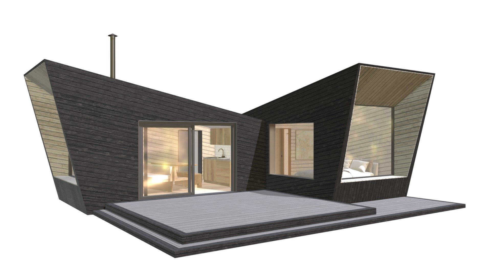Ecolodge (Furnished) - 3D model by ecosystemstech [2b7c75d] - Sketchfab