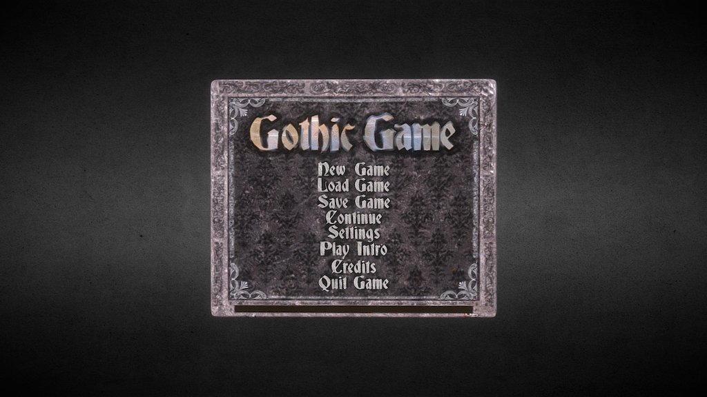 Gothic Game Interface - 3D model by Jean-Luc (@Ruslan_Kokarev) [2b815e2 ...