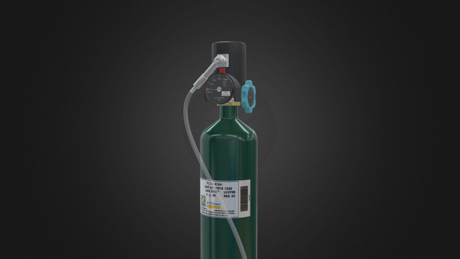 Oxygen Cylinder - 3D model by AlanLeo (@AlanLeo8887) [2b82bdd] - Sketchfab