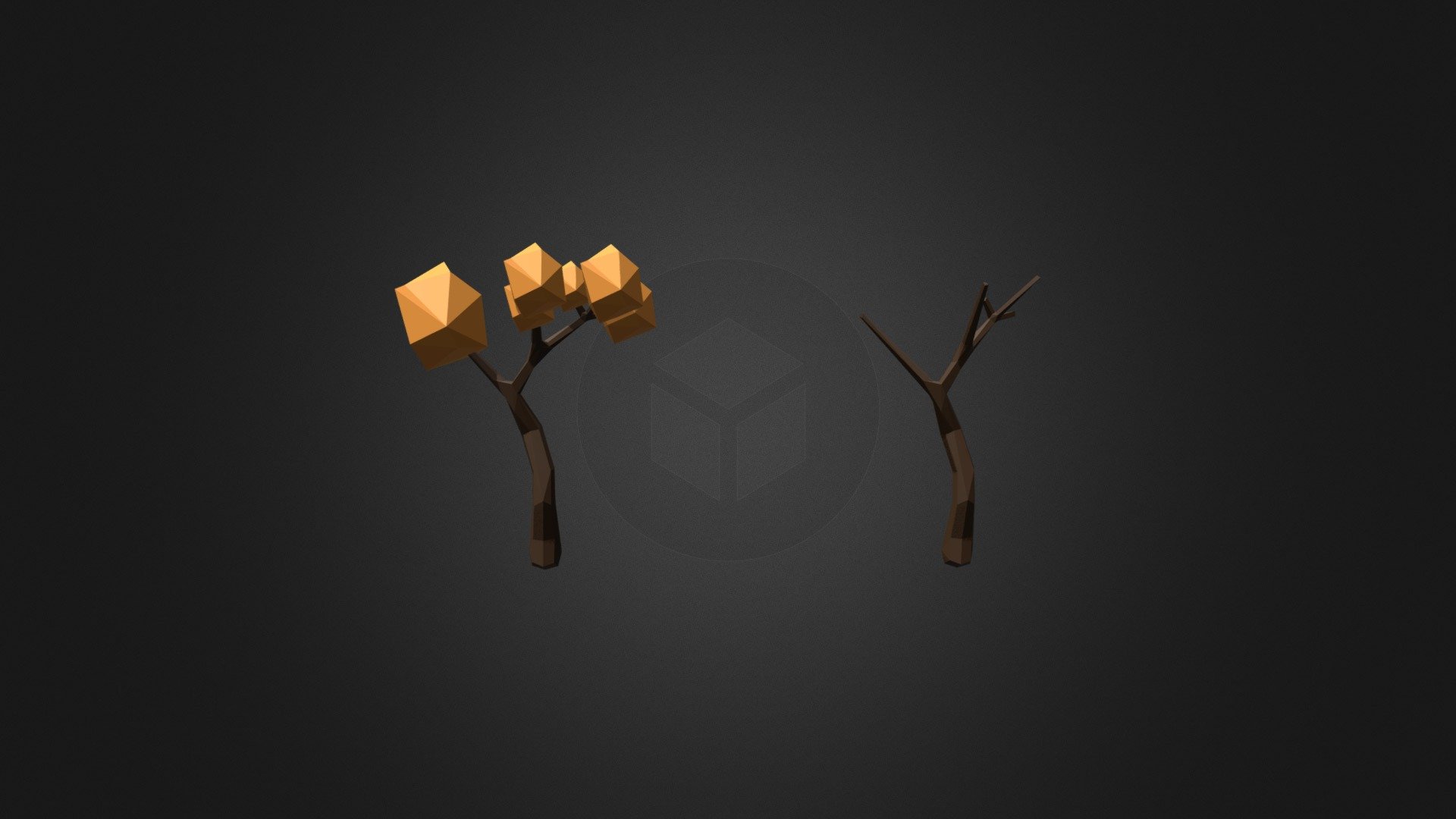 Low Poly Tree Three (With and Without Leaves) - 3D model by Jamie ...