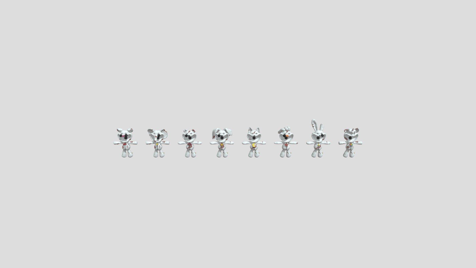 Smiling Critters Plushies - 3D model by Jelly master (@Misty.) [2b83f2b ...