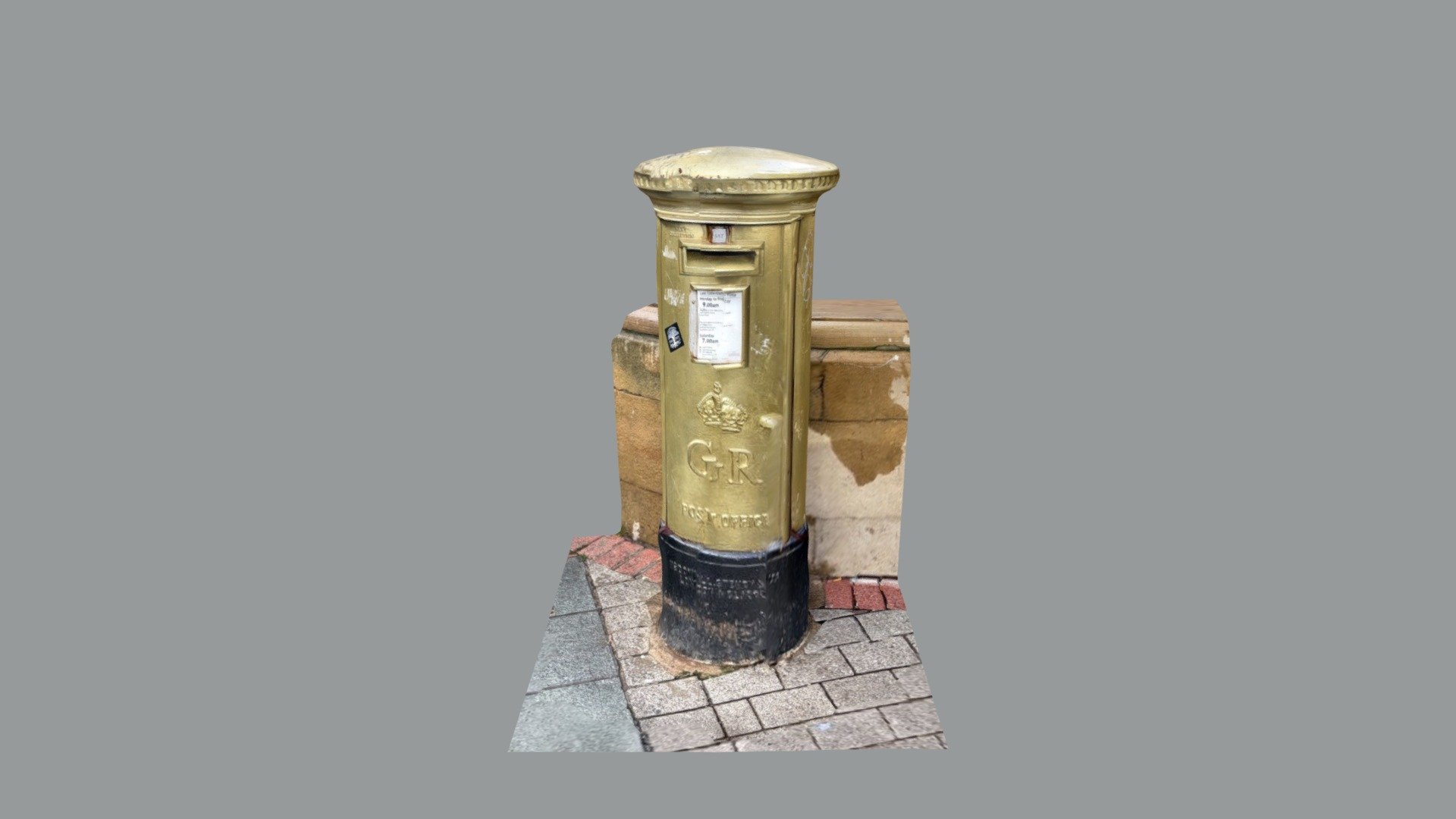 Gold postbox - Download Free 3D model by fakezero89 [2b84b00] - Sketchfab