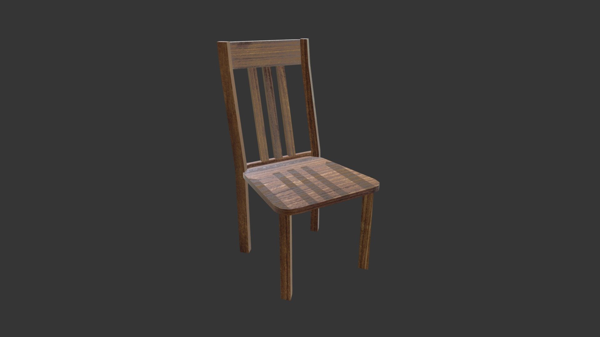 Old Wooden Chair - Lowpoly PBR - Buy Royalty Free 3D model by Naser ...