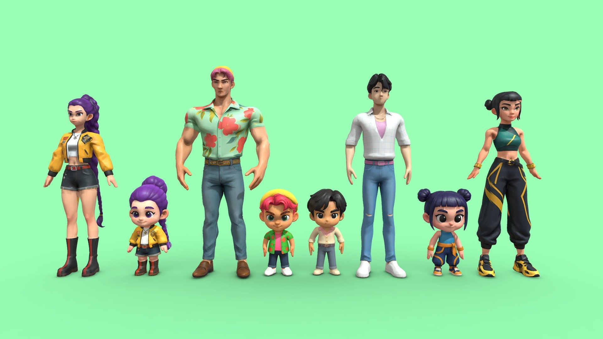 kpop demon hunters characters 3D Animated - 3D model by KAG3D [2b93214 ...