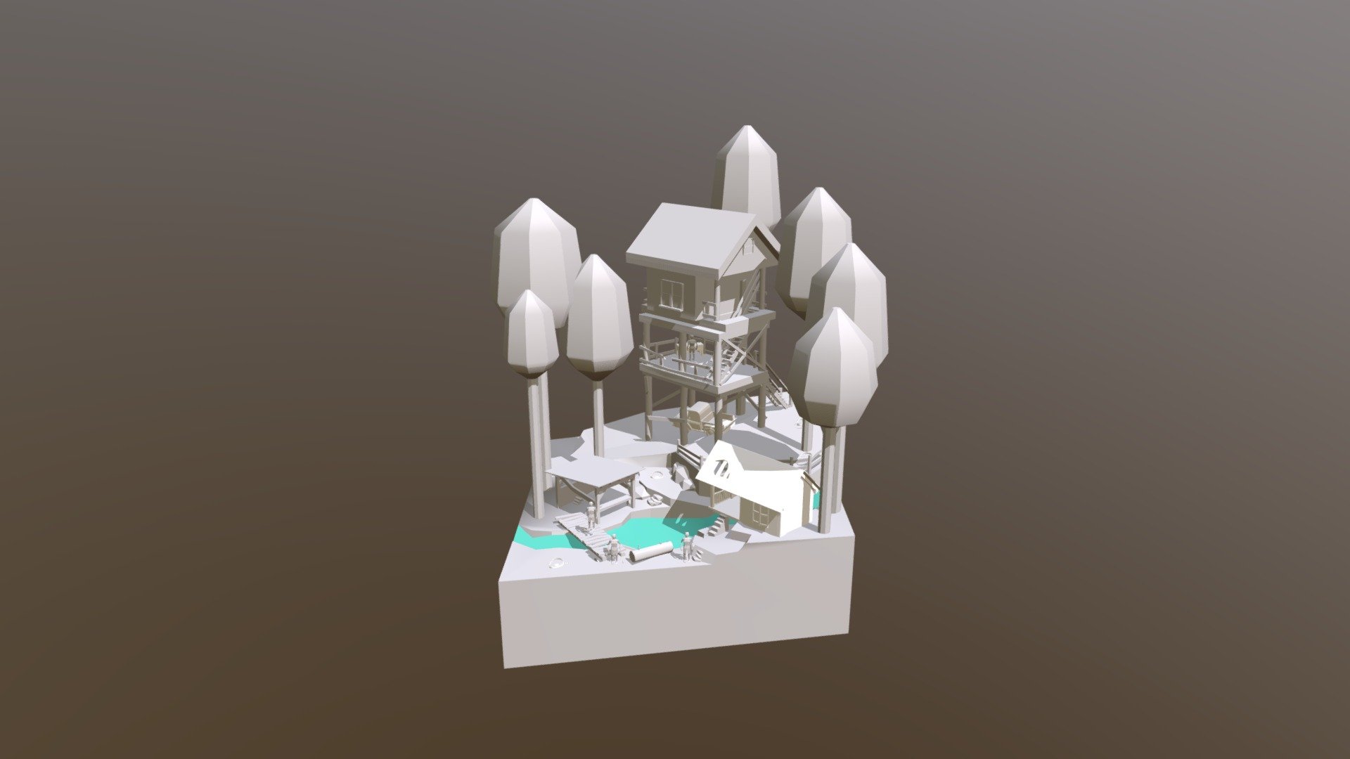 Modeled Blockout - ForestLoner - 3D model by AlexandreBeeckmans ...