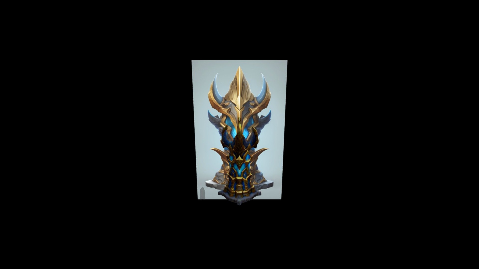 Blue and Gold Armor Statue A blue and gold ar - Download Free 3D model ...