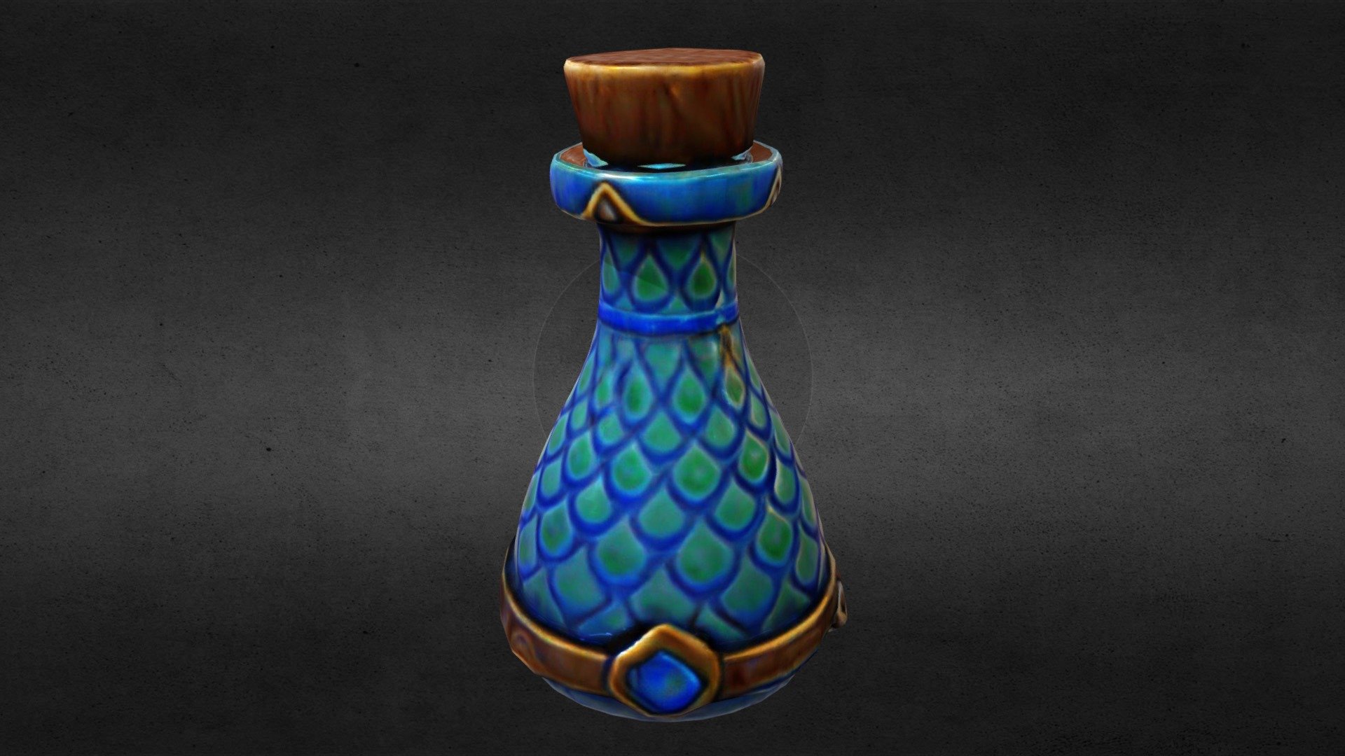 Blue Potion Bottle Fantasy - Buy Royalty Free 3D model by GAM3D (@gam3d ...