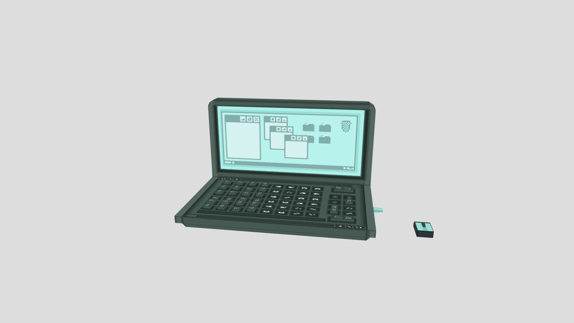 Pixel Laptop Ver1 - 3D model by profkeegz (@profkeegan) [2b9f4f5 ...