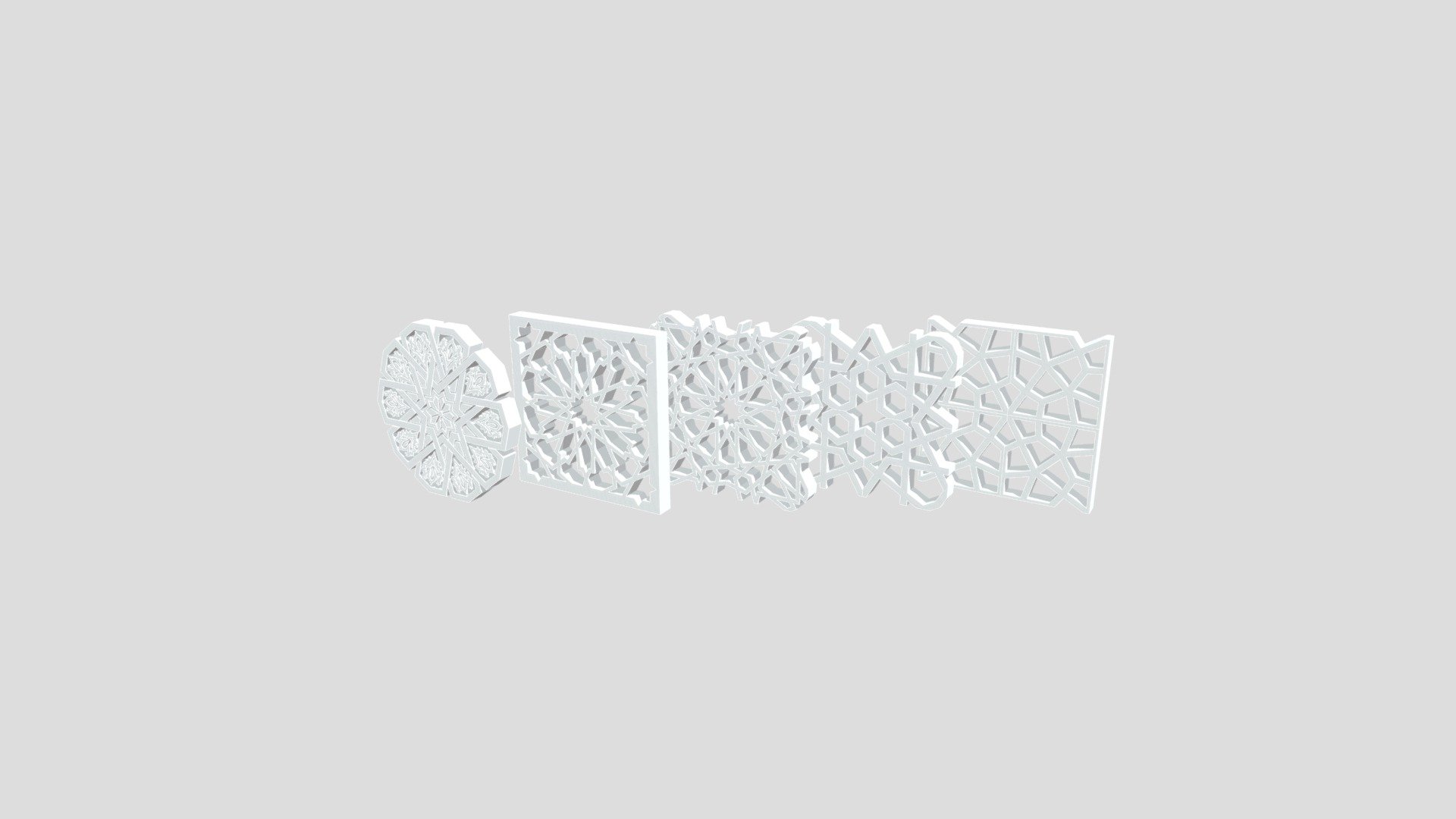 Islamic patterns - Download Free 3D model by GhalebR [2ba2841] - Sketchfab