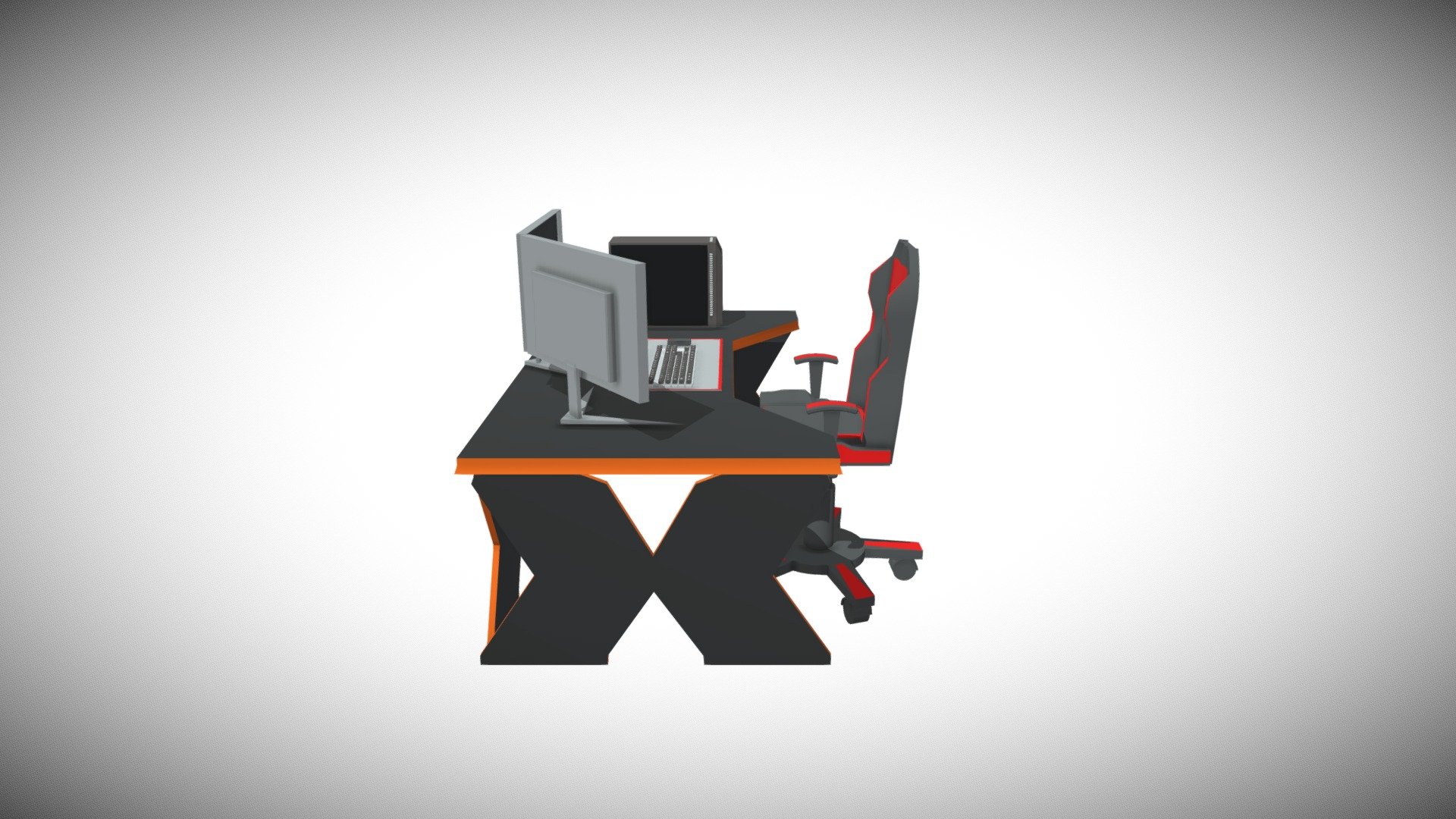 Gaming Setup - 3D model by 4e4en [2ba78d6] - Sketchfab
