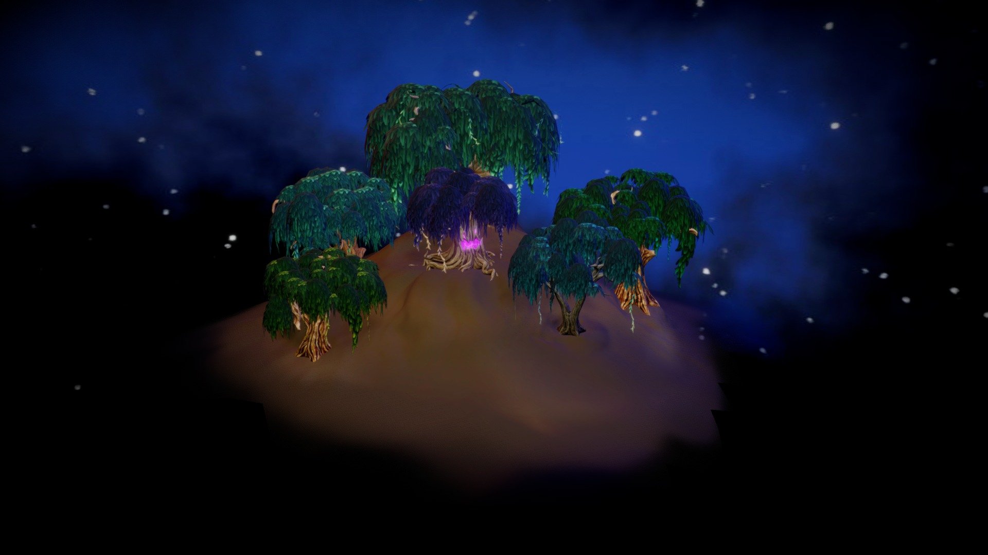Stylized Spooky Willow Tree Set - 3D model by lyrebirdstudio [2ba958b ...