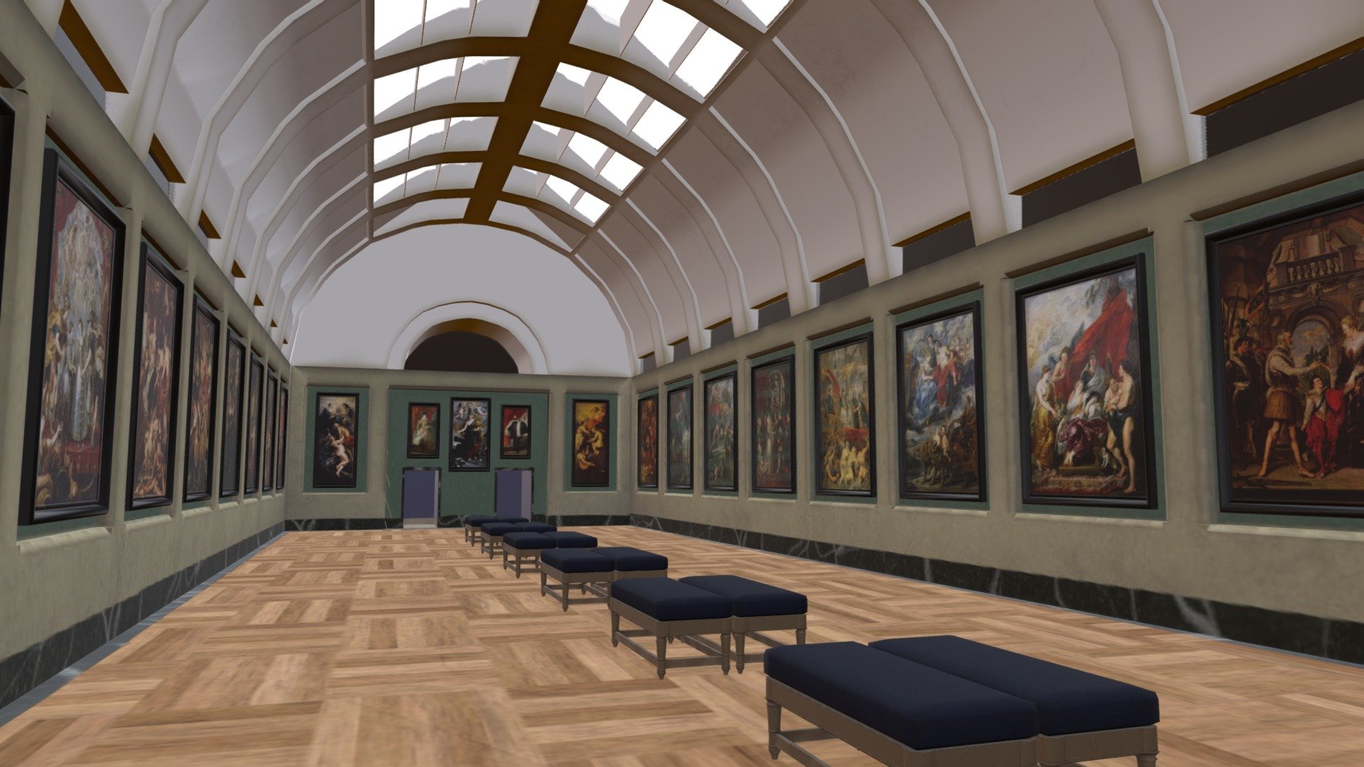Louvre scene - Download Free 3D model by Dessertfox [2babccd] - Sketchfab