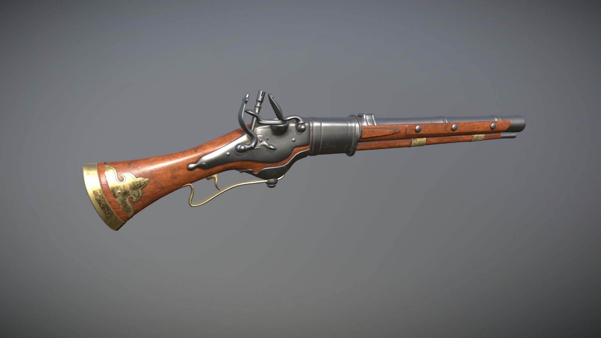 Old gun - 3D model by Munkhsaikhan Boldsaikhan (@msbumm) [2badda7 ...