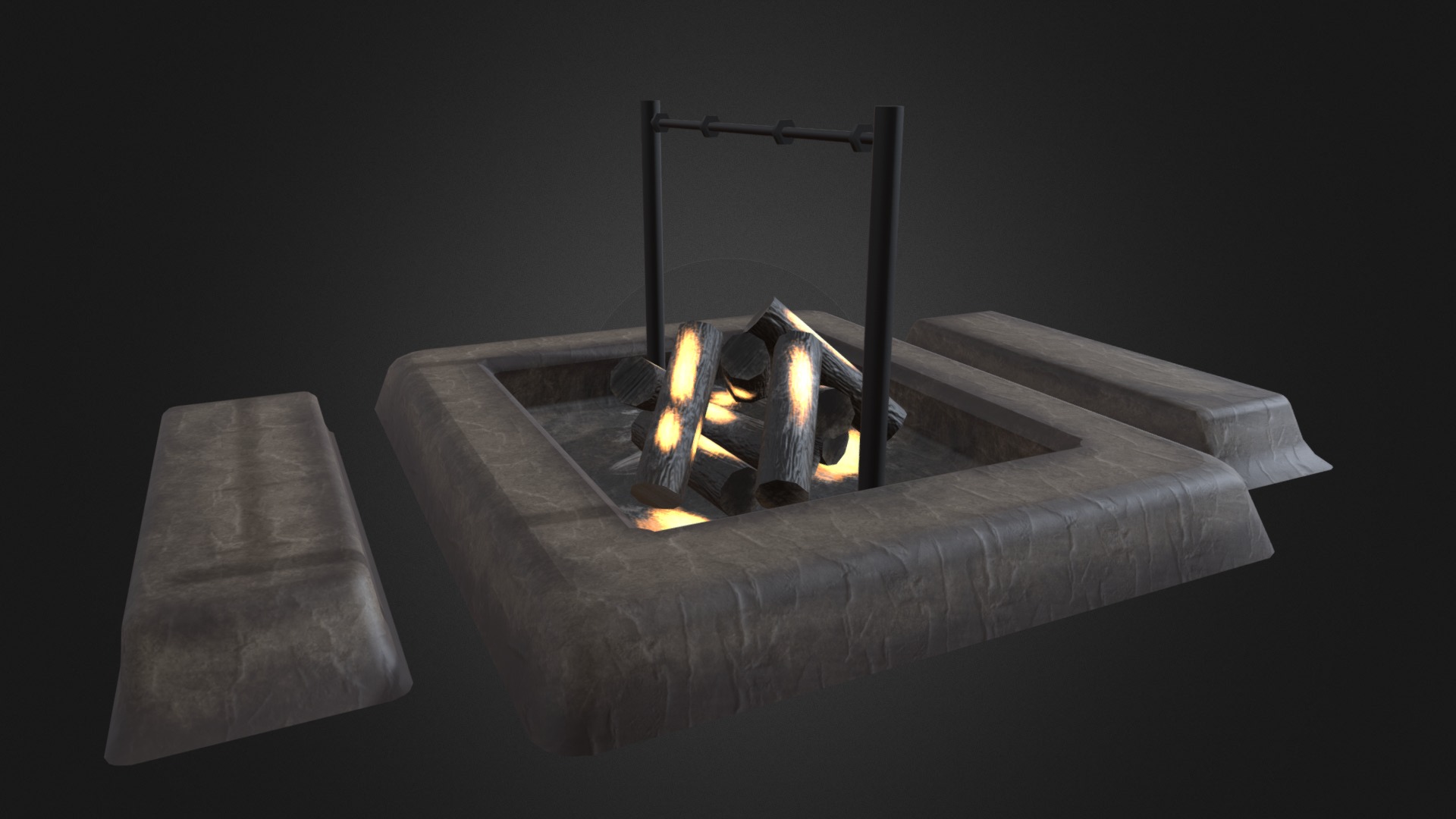 Fire Pit - 3D model by Michaela Phipps (@mphippsart) [2bb032e] - Sketchfab