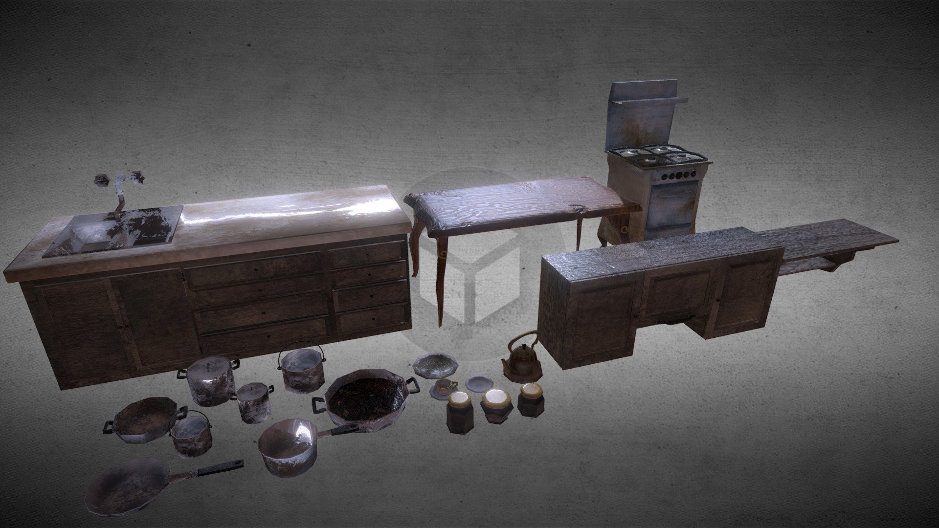 Old and abandoned kitchen assets - Download Free 3D model by Hobu ... Old and abandoned kitchen assets - Download Free 3D model by Hobu ...
