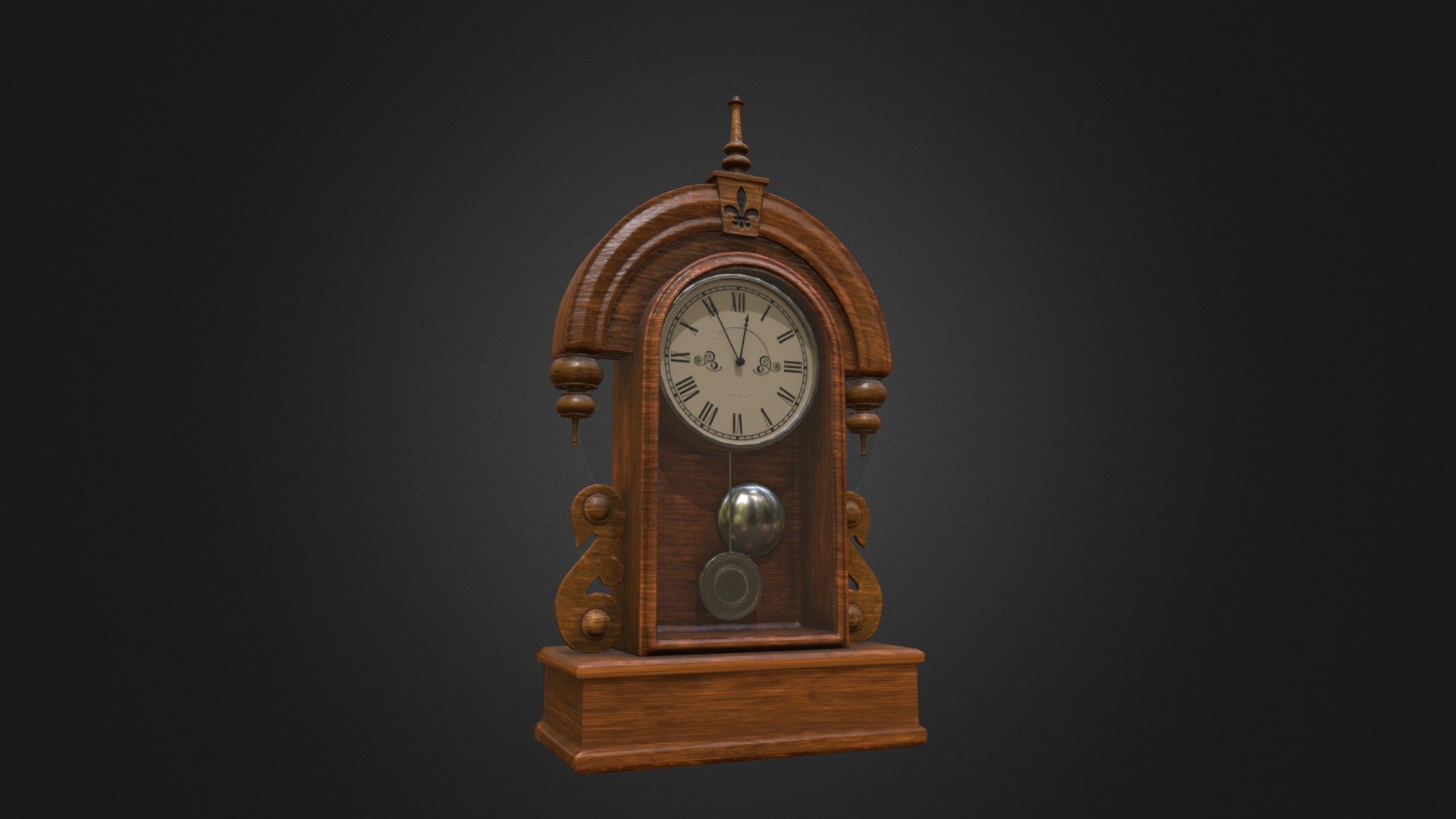 Antique Clock - 3D model by traeware [2bb2dec] - Sketchfab