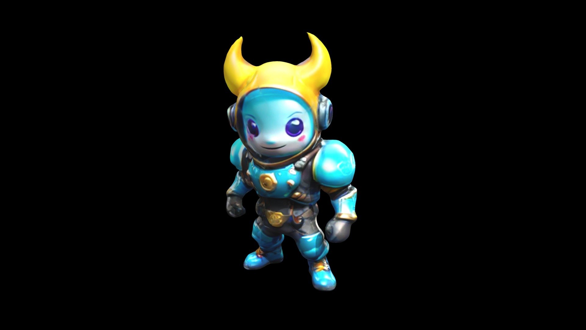 A cartoon character named Spaceship Boffin. - Download Free 3D model by ...