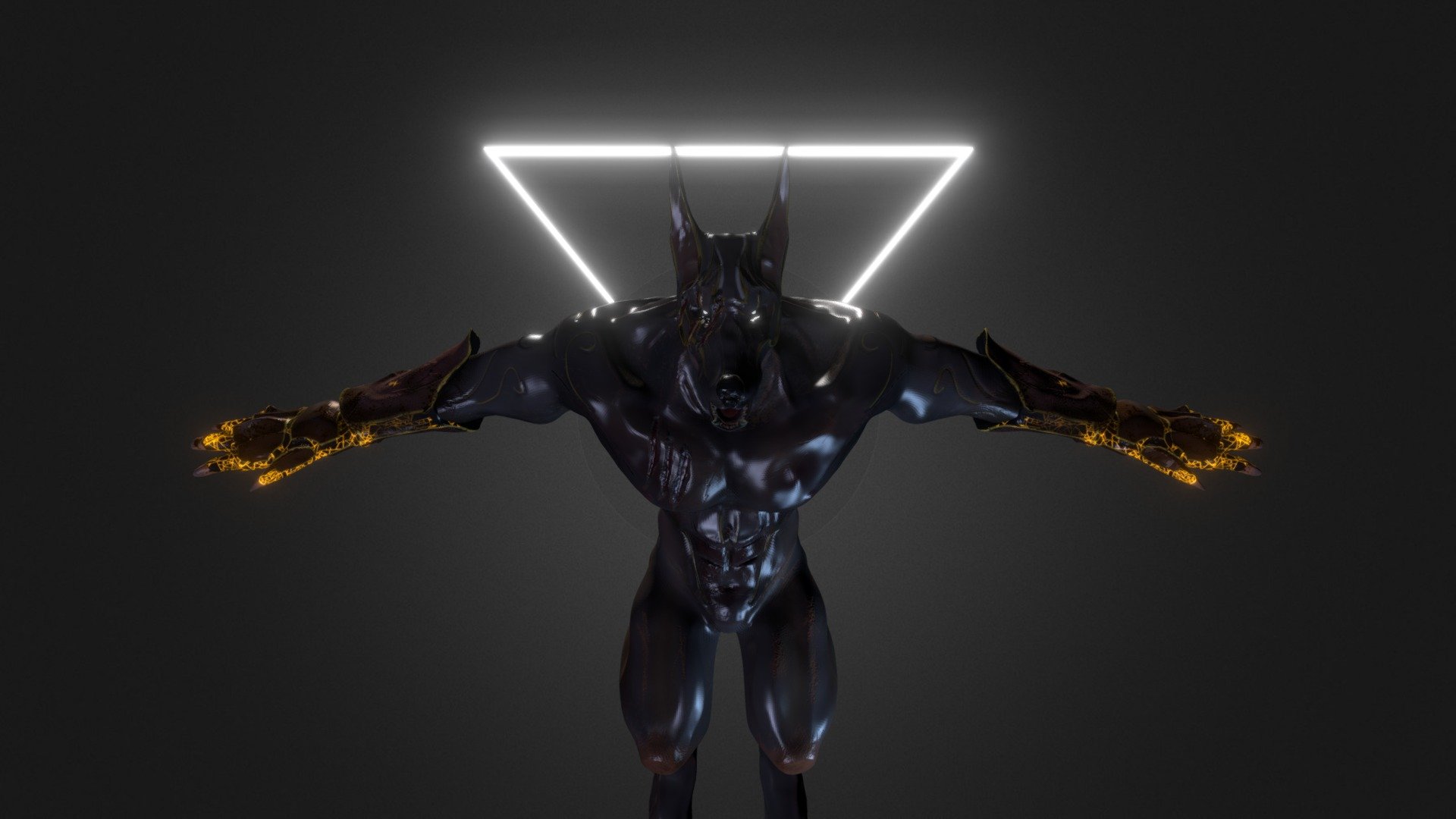 Anubis - 3D model by B3ARS [2bbe9d2] - Sketchfab