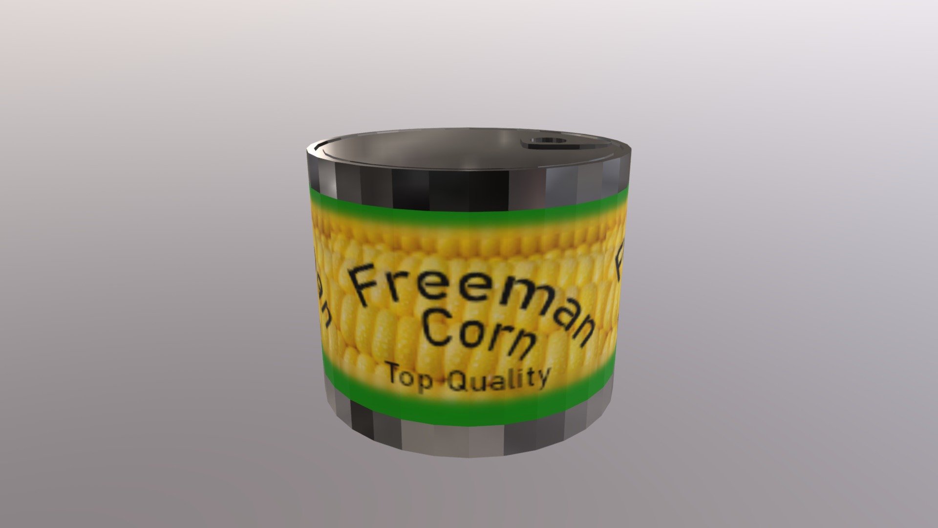 Low Poly Corn Can - 3D model by K_Kapu (@kkapu) [2bbeadd] - Sketchfab