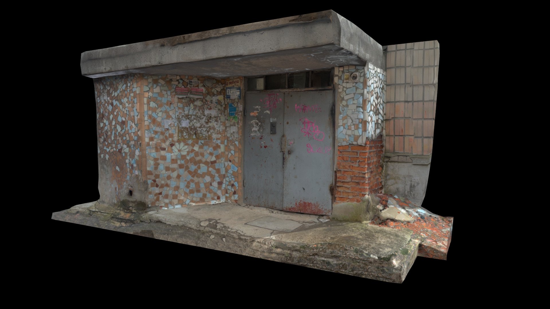 Entrance post soviet building - 3D model by silverslava [2bc3489 ...
