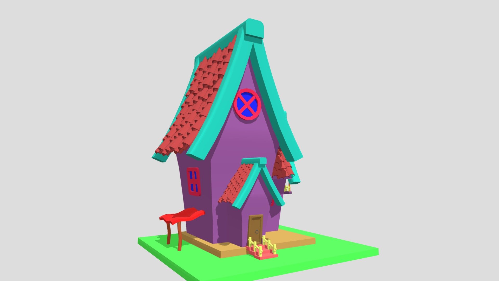 Cartoon House - Download Free 3D model by Samrudh [2bc6f81] - Sketchfab