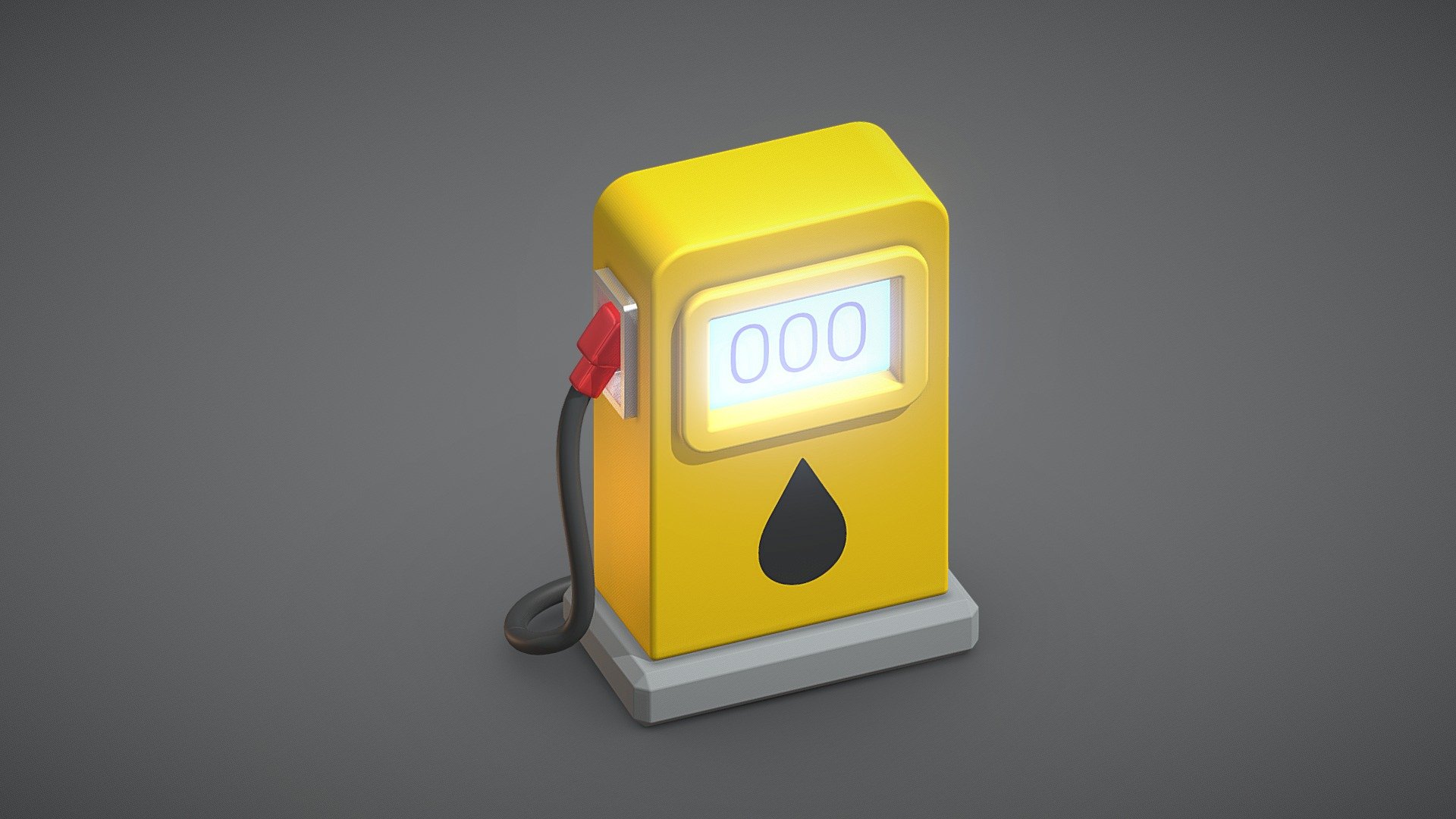 Gas station, Gasoline column, Cartoon 3D icon - Buy Royalty Free 3D ...