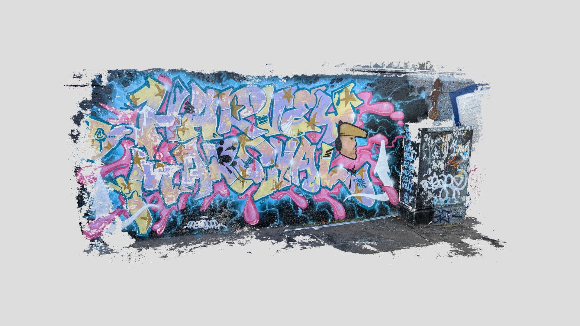 Graffiti wall - 3D model by Raphaël (@raphaelguillet) [2bd2c99] - Sketchfab