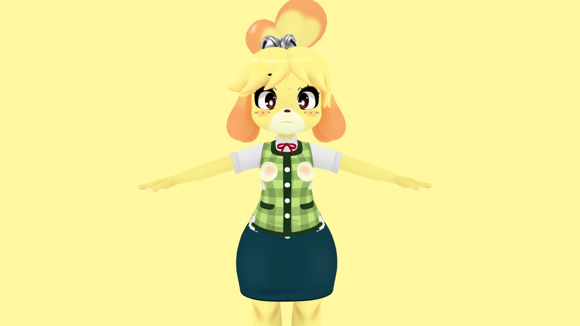 isabelle normal fix upload - Download Free 3D model by Meme bonfie ...