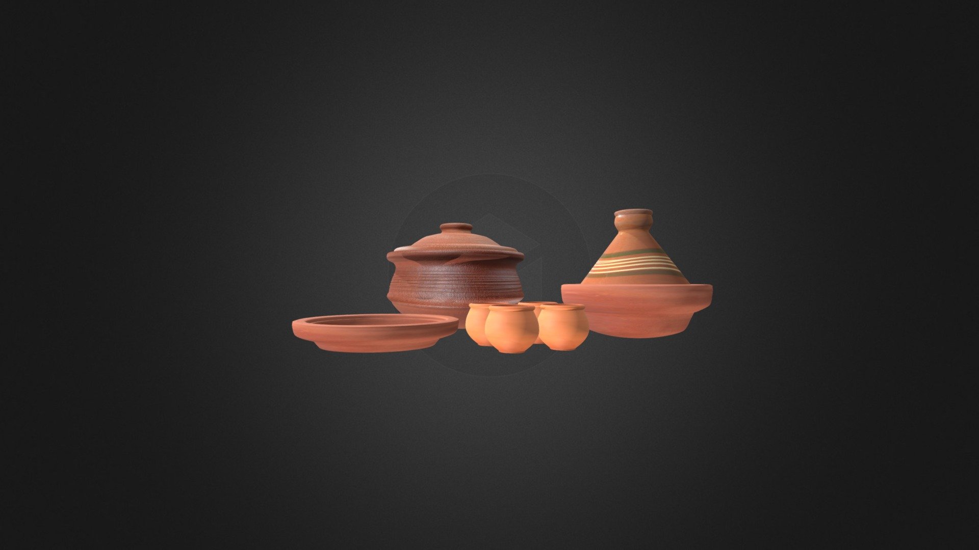 Traditional Arabic Pots - Download Free 3D model by Muhammad Zamir ...
