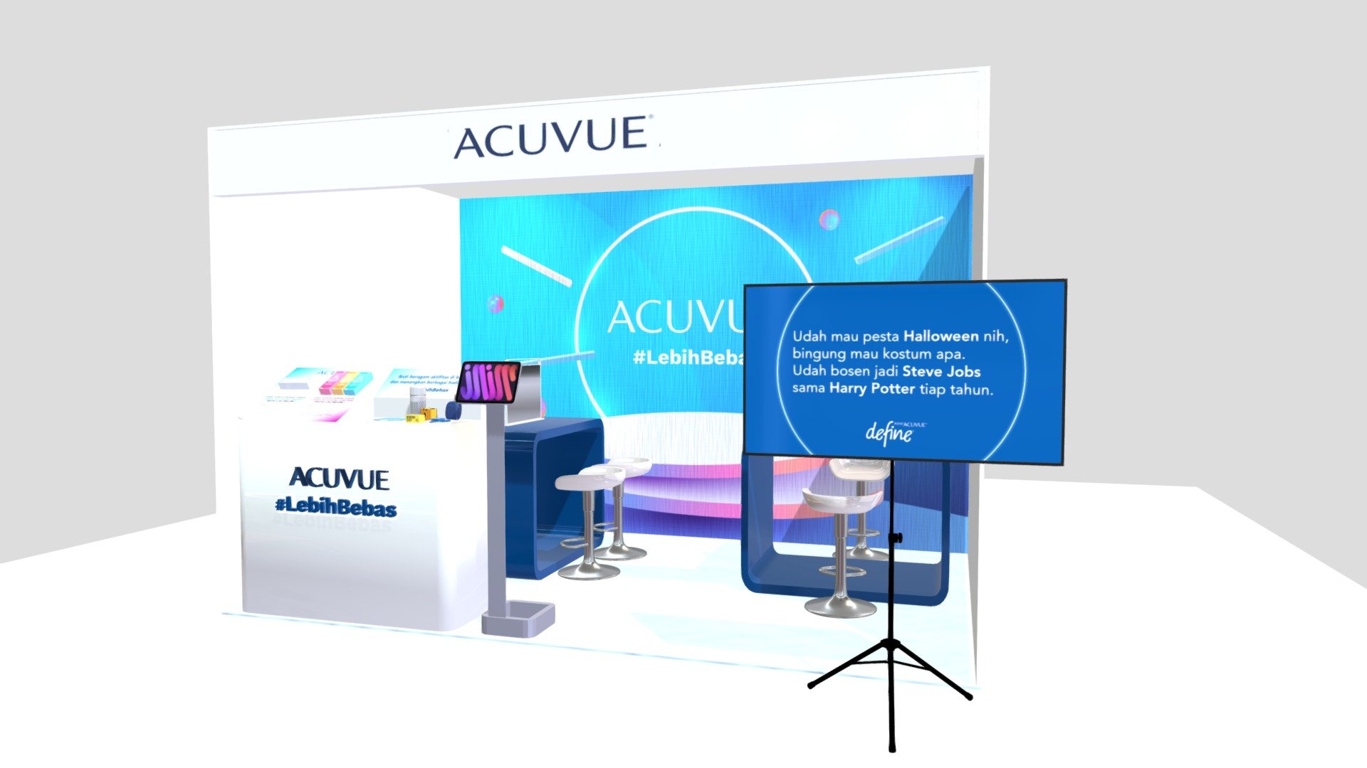 Booth 3x2m Acuvue - Download Free 3D model by aliven (@alivenn ...