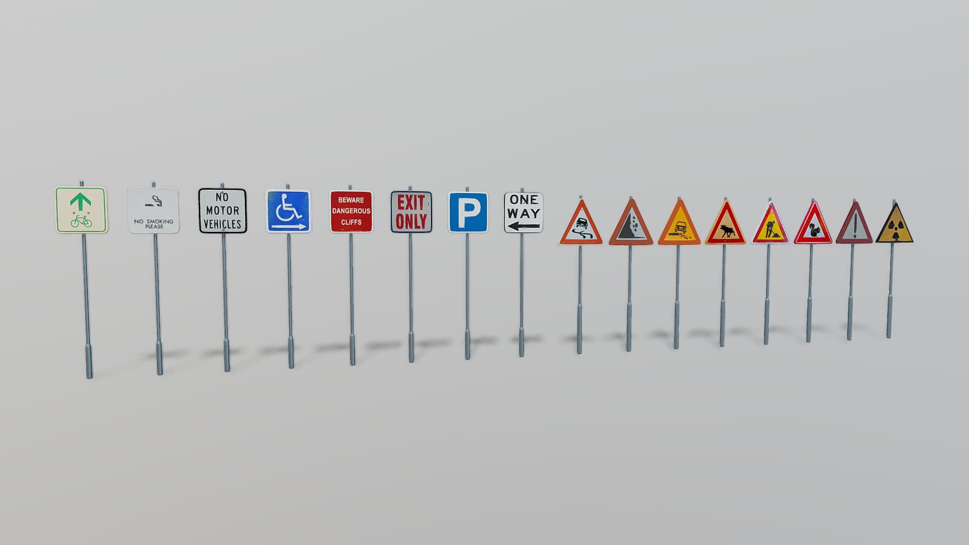 Street-Sign Pack 2 - Buy Royalty Free 3D model by 3Dee (@mellydeeis ...