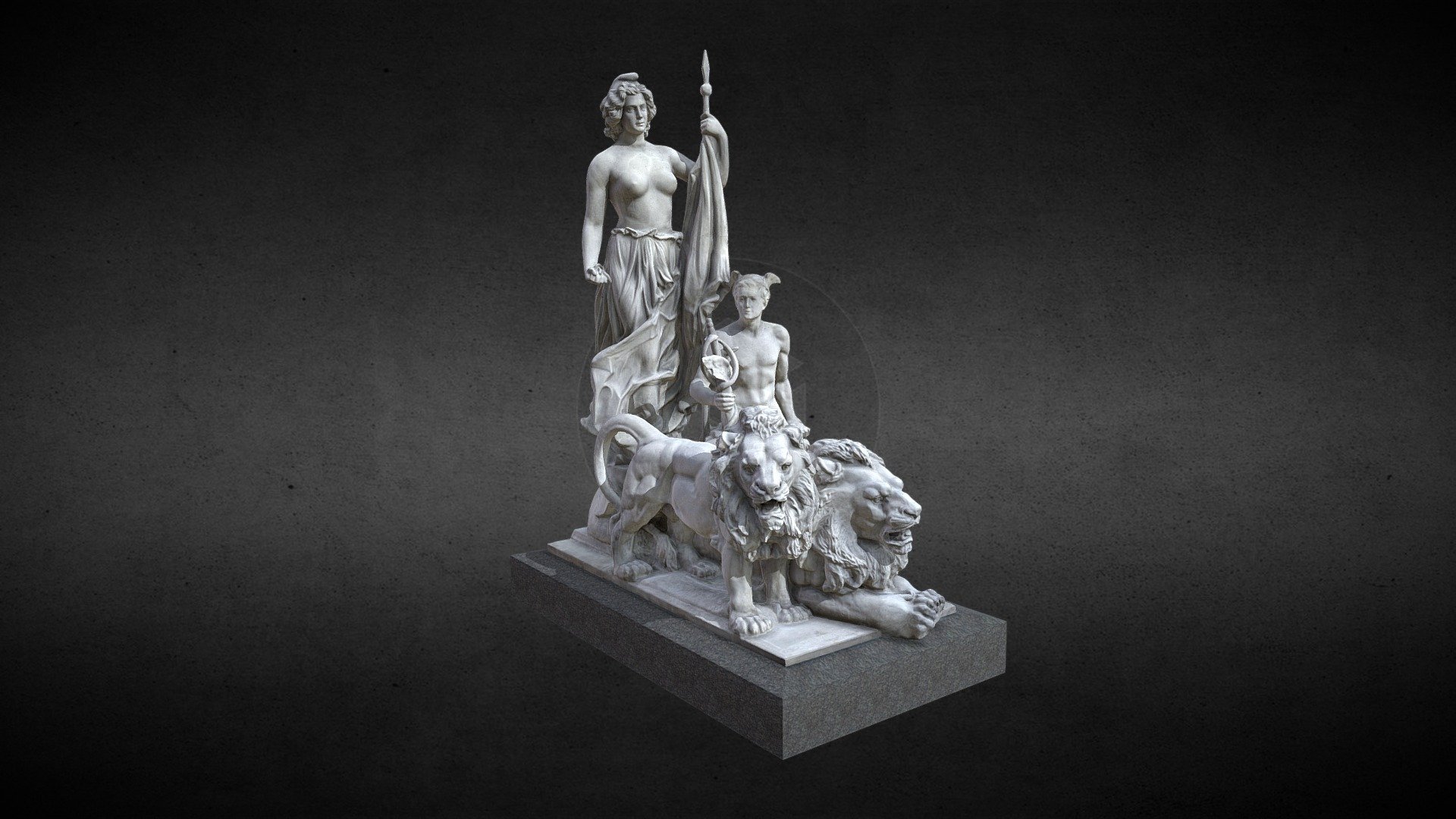 Grupo escultórico Lola Mora - HSN - 3D model by Departamento de ...