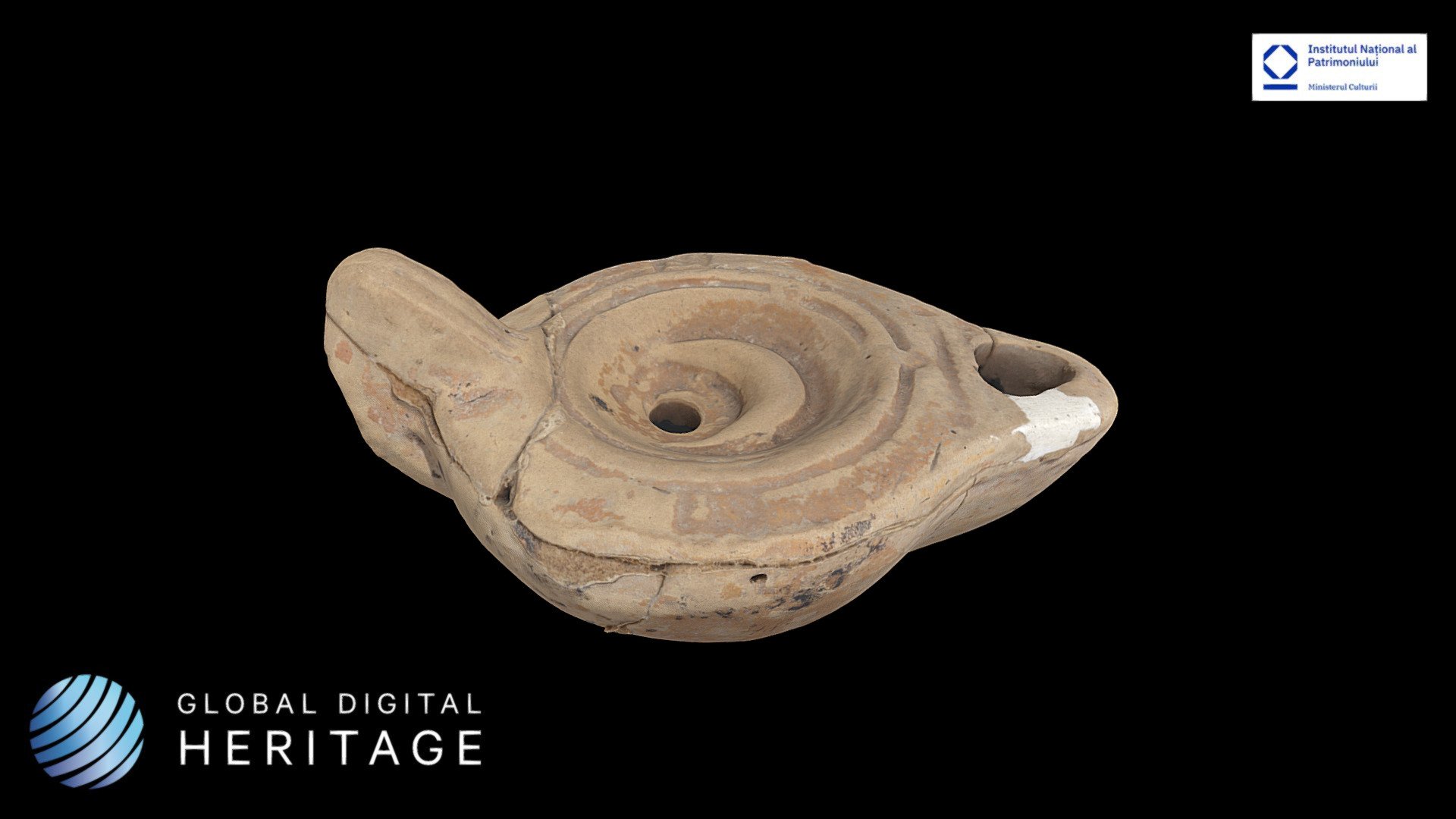 Ceramic oil lamp - Download Free 3D model by Global Digital Heritage ...