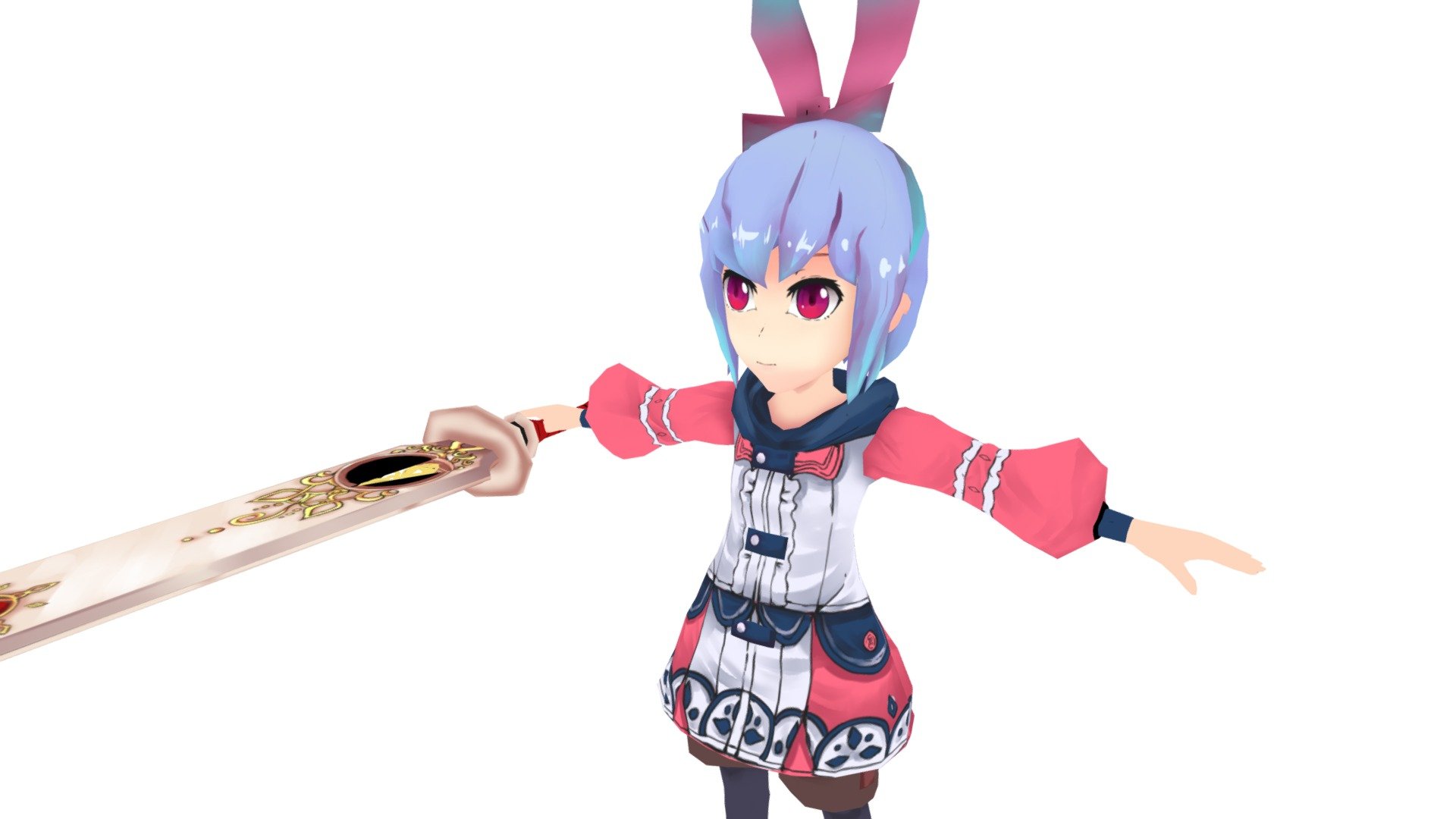 Main Character in my game project - 3D model by Porpa (@nekolikiwise ...