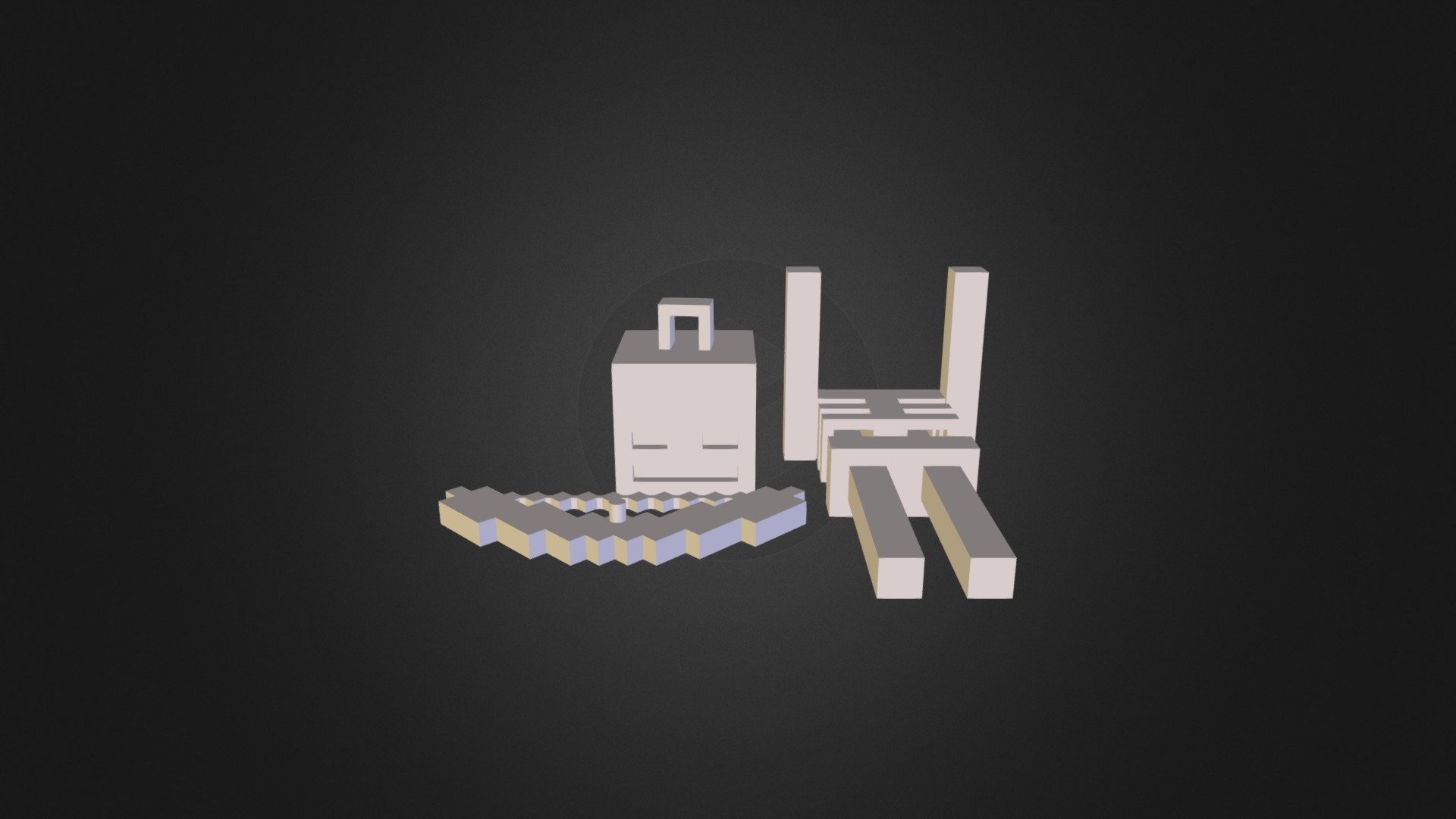 Minecraft Skeleton key holder - 3D model by 3dindustries [2be931b ...