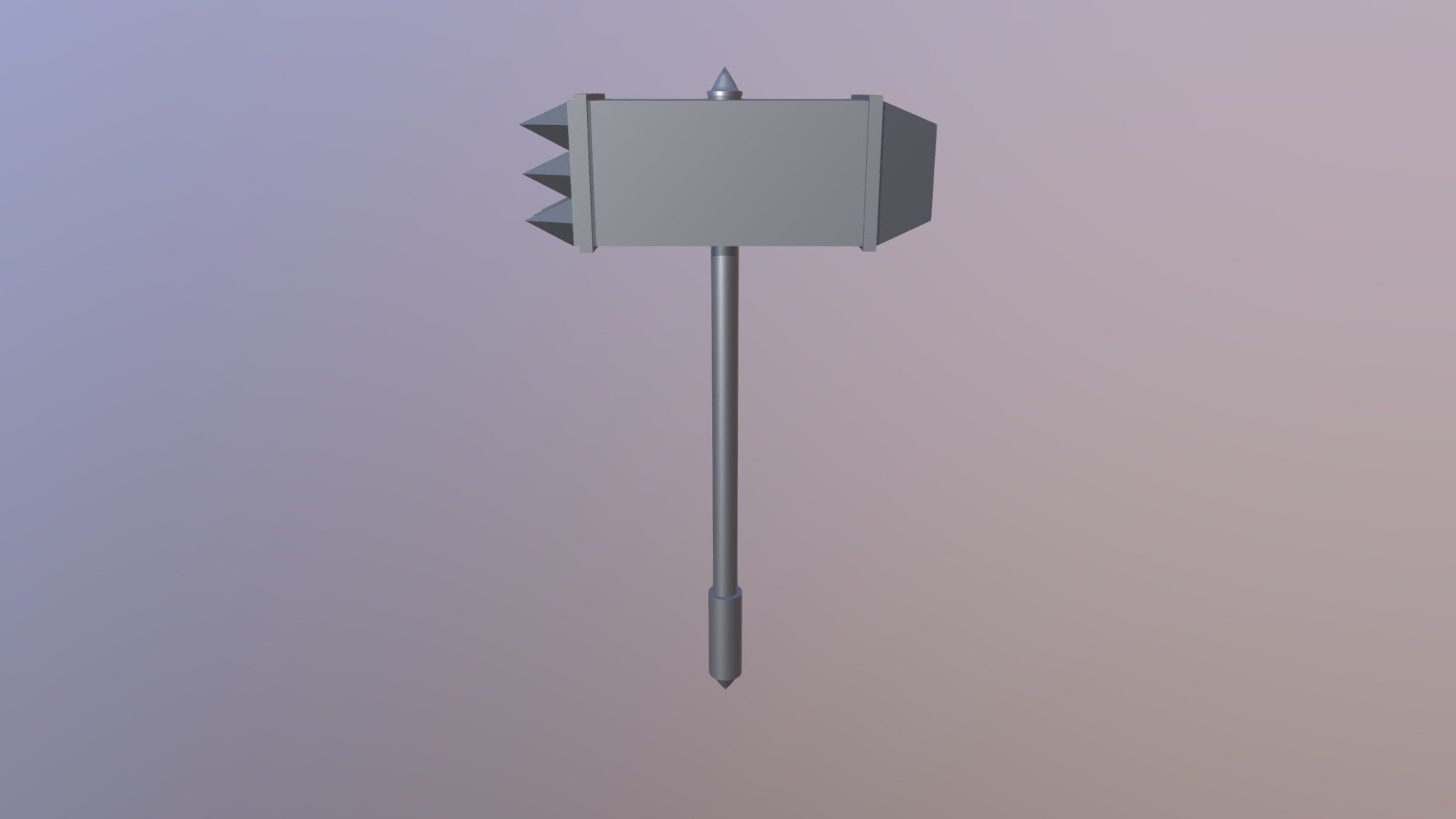 spiked War Hammer - 3D model by knightarmy [2beb567] - Sketchfab