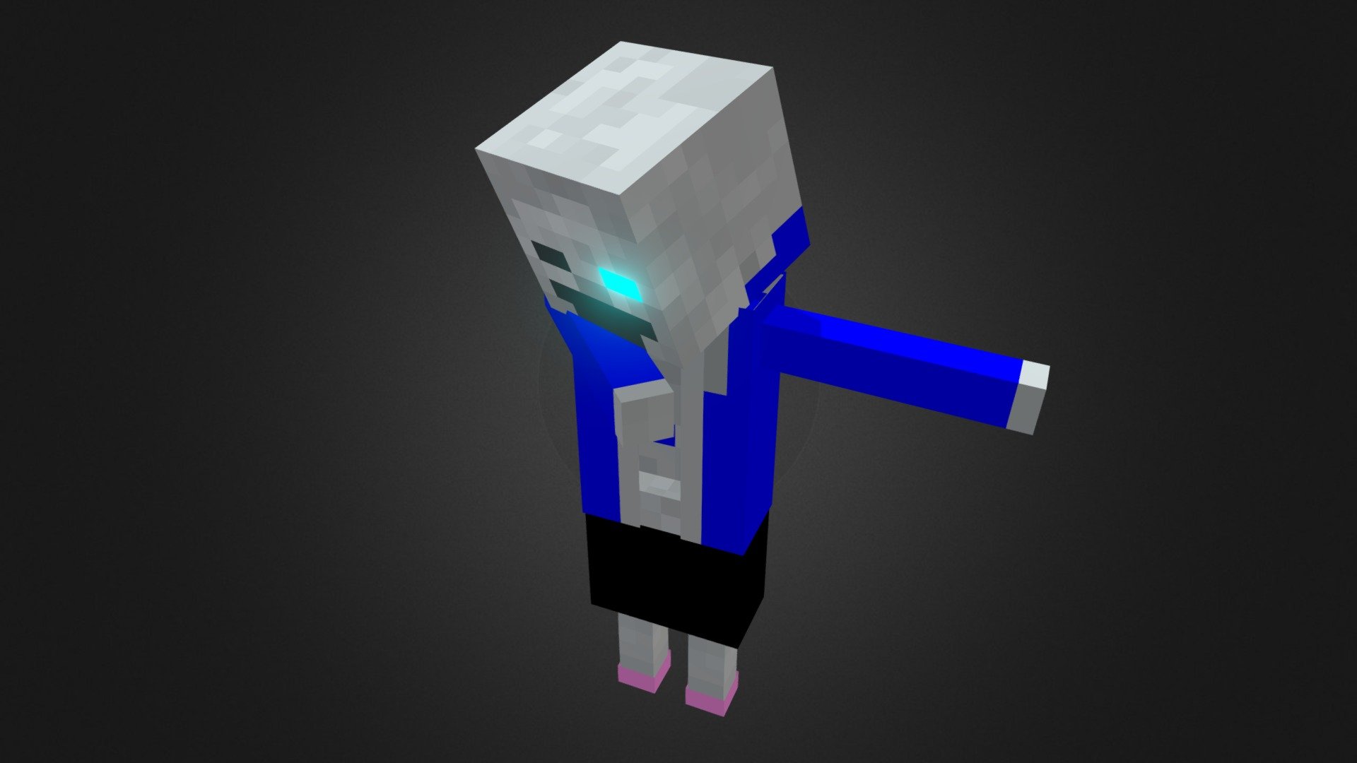 Sans but Minecraft - 3D model by Zero Gee Productions (@roboaj10 ...